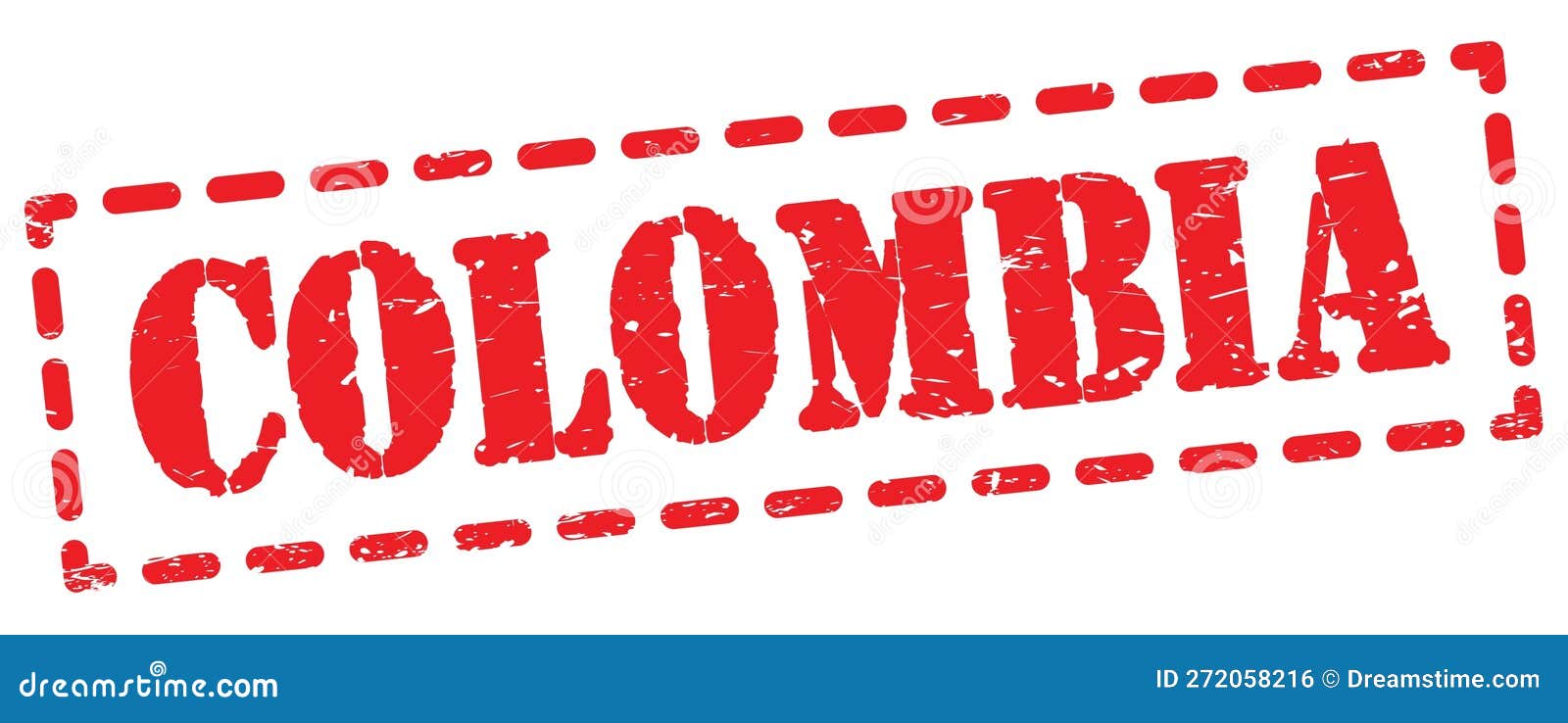 COLOMBIA Text Written on Red Stamp Sign Stock Illustration ...