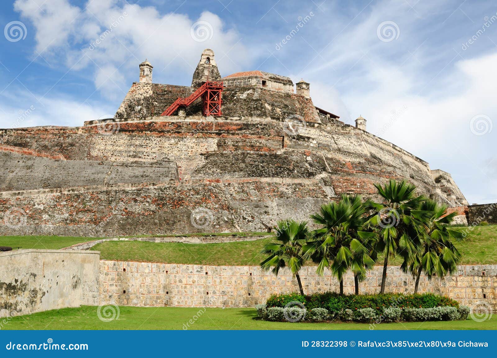 Colombia, View on the Citadel in Cartagena Stock Photo - Image of ...