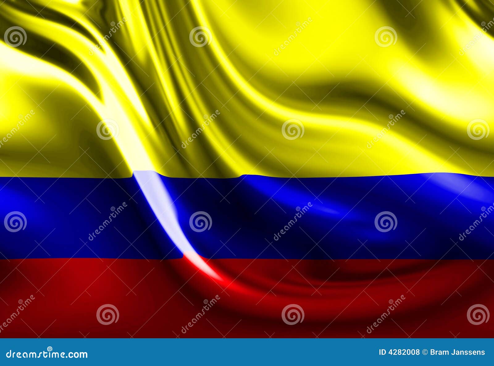 Colombiaanse vlag stock illustratie. Illustration of colombia - 4282008