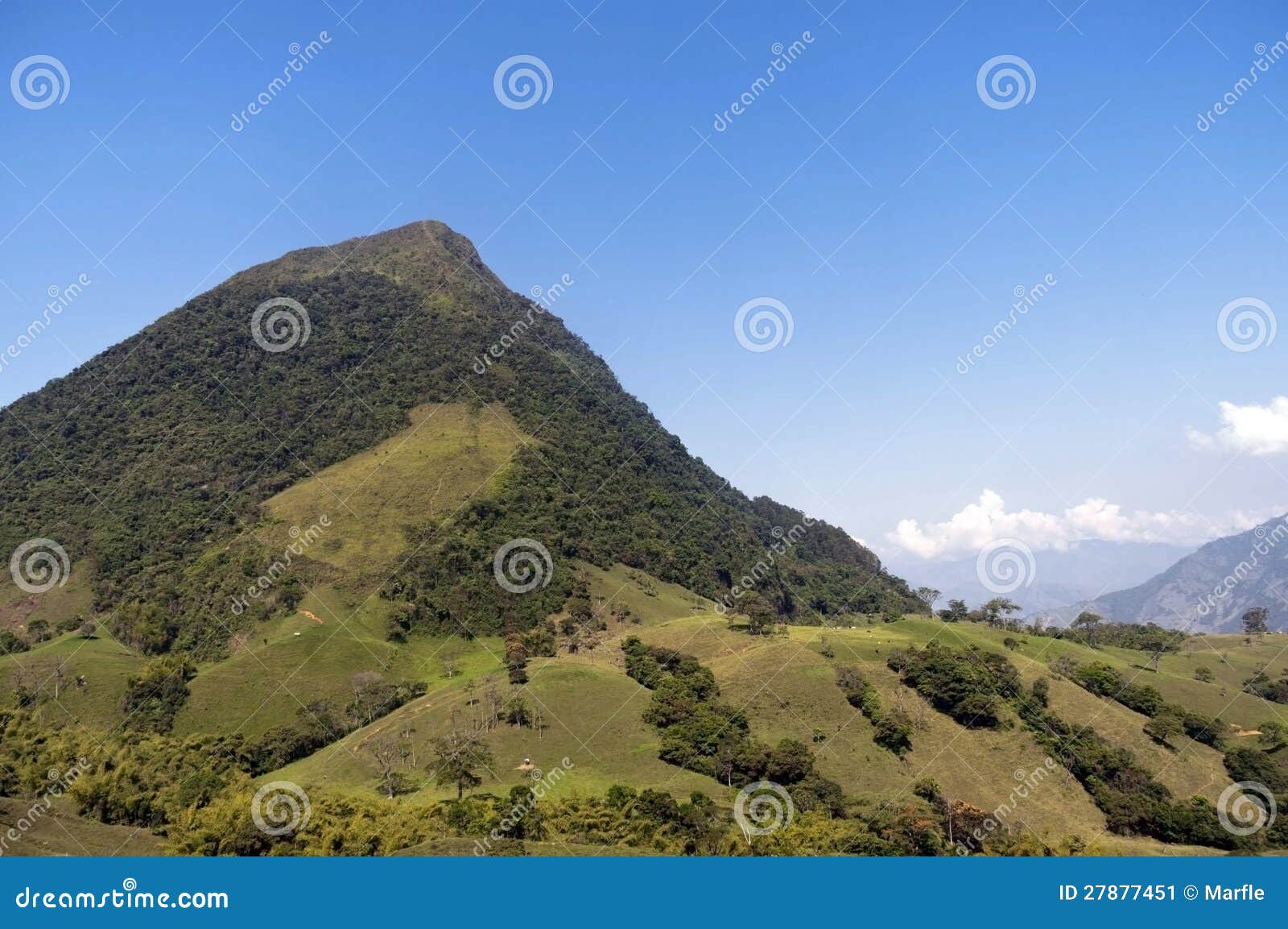 Colombian Andean Mountain Landscape Stock Image - Image of tranquil ...