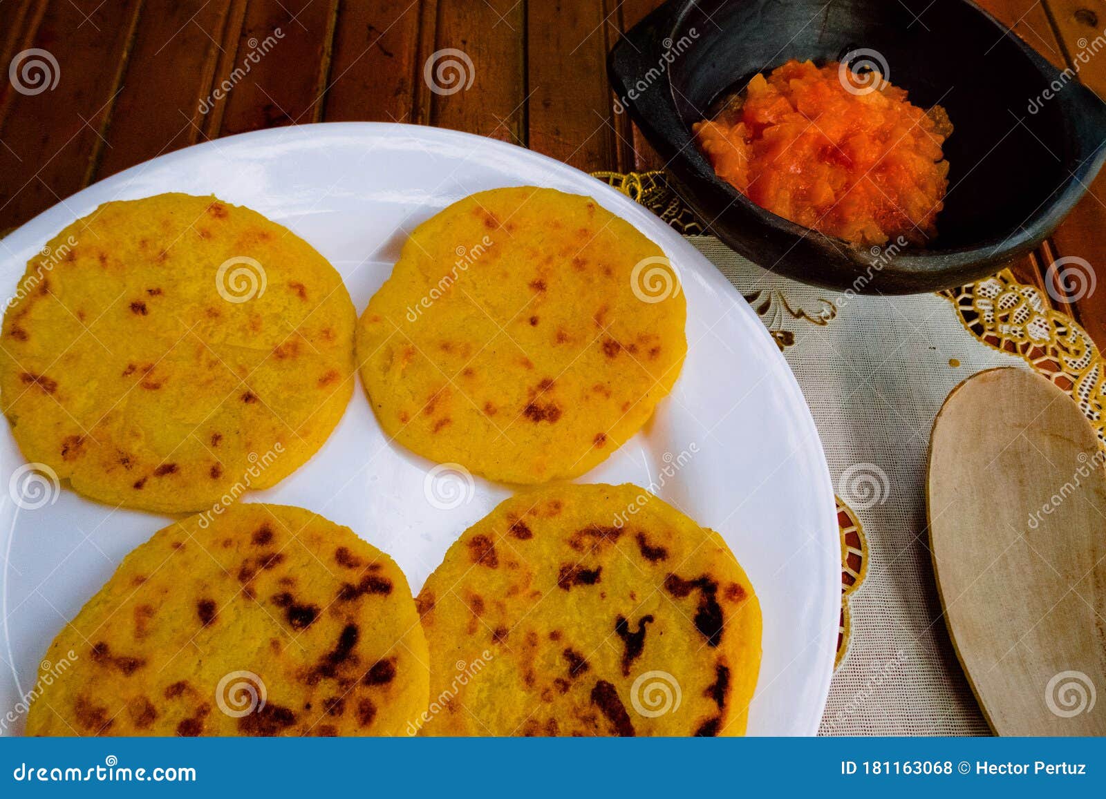 Colombian Arepa, Typical Dish of the Country Stock Photo - Image of ...