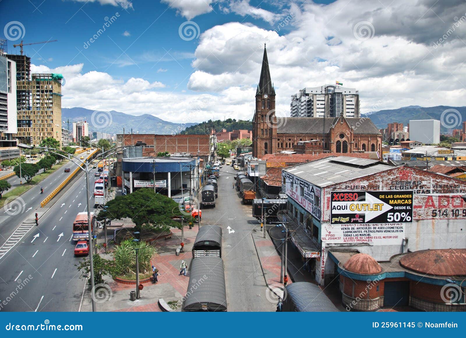 Colombian city of Medellin editorial image. Image of modern - 25961145