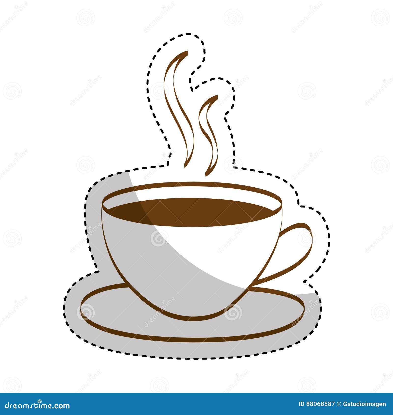 Colombian coffee cup drink stock vector. Illustration of plant - 88068587