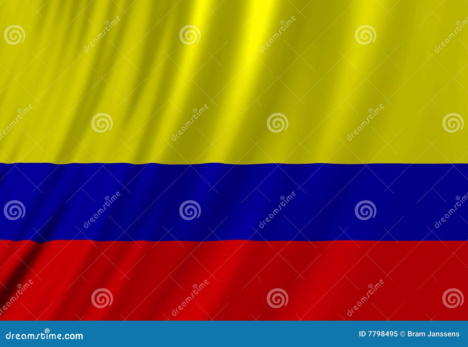 Colombian flag stock illustration. Illustration of wind - 7798495