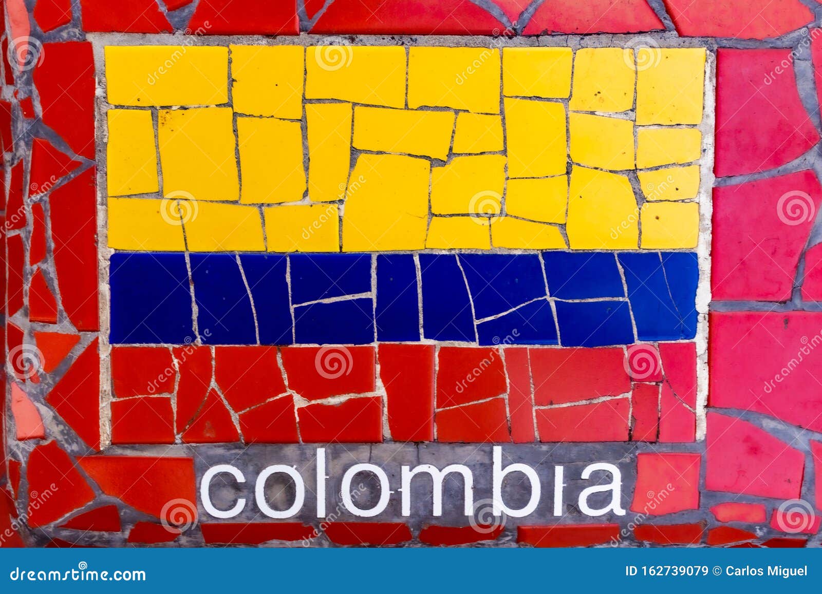Colombian Flag Mosaic Made with Tiles Stock Image - Image of flag ...