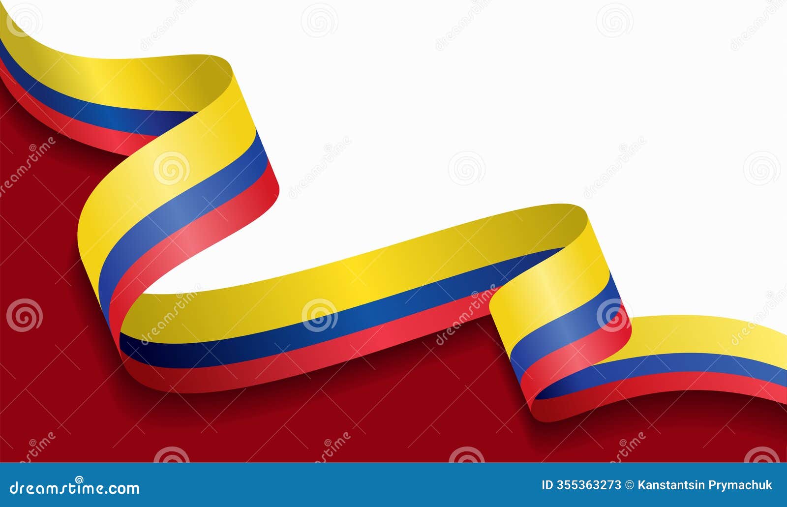 Colombian Flag Wavy Abstract Background. Vector Illustration. Stock ...