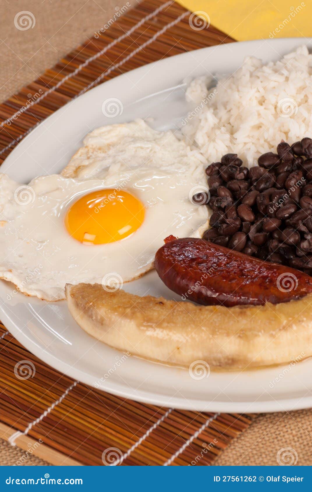 Colombian lunch stock photo. Image of banana, american - 27561262