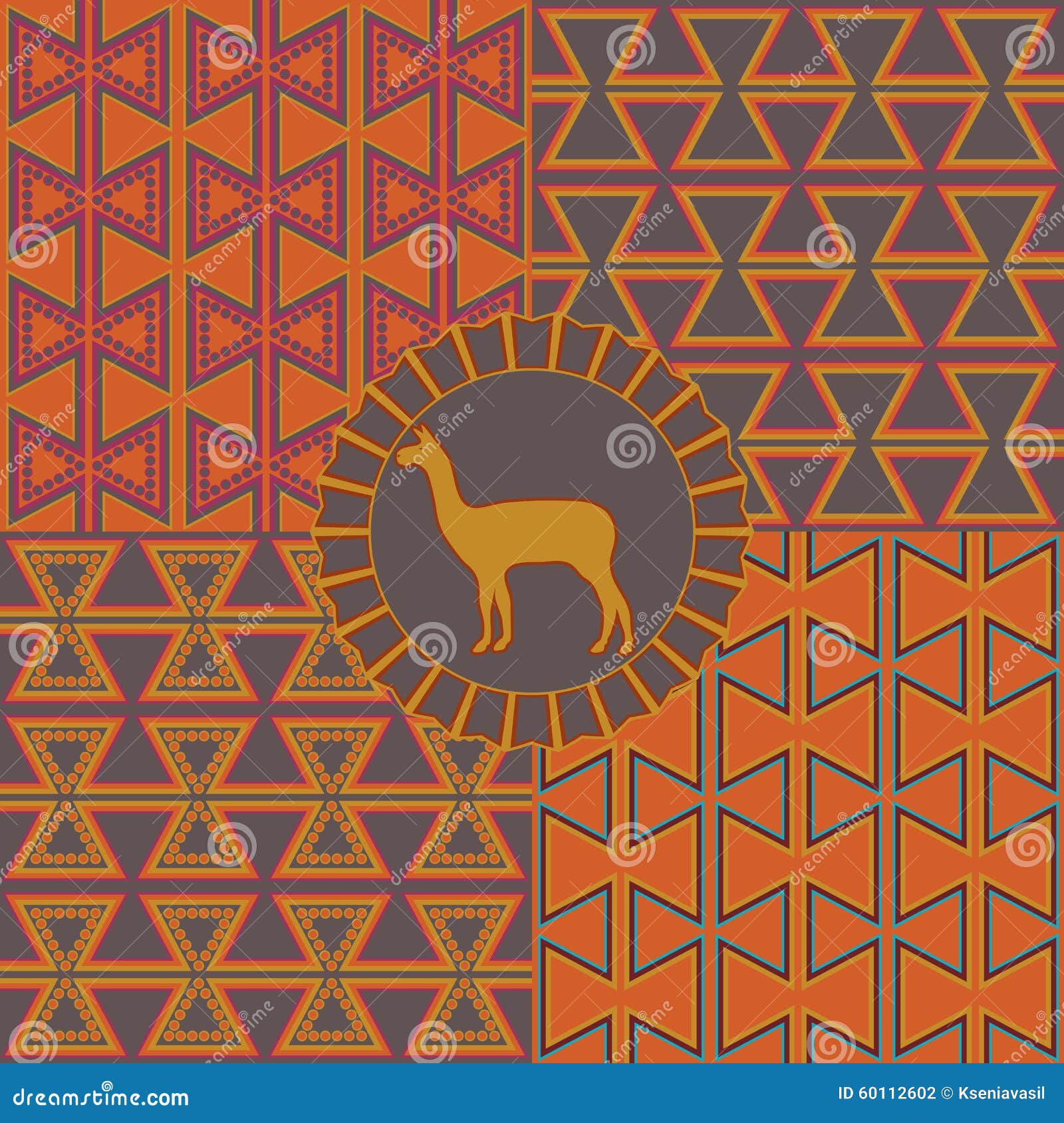 The Colombian National Pattern Stock Vector - Illustration of lima ...