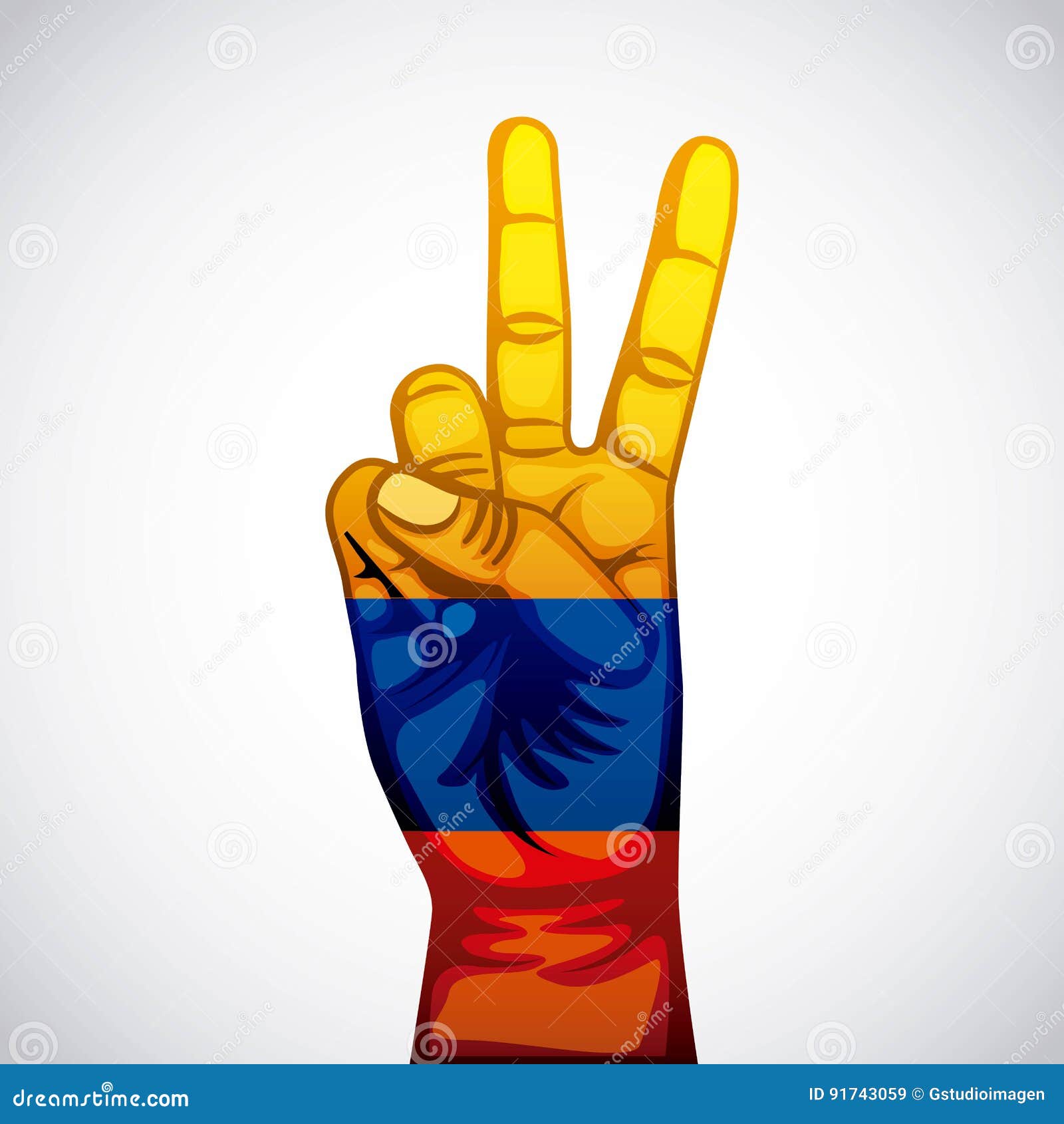 Colombian Peace Hands Symbol Stock Vector - Illustration of national ...