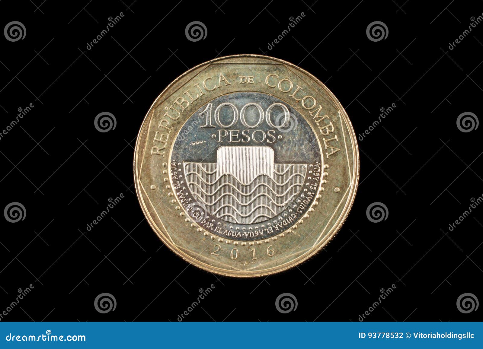 Colombian 1000 Peso Coin Close Up Stock Photo - Image of currencies ...