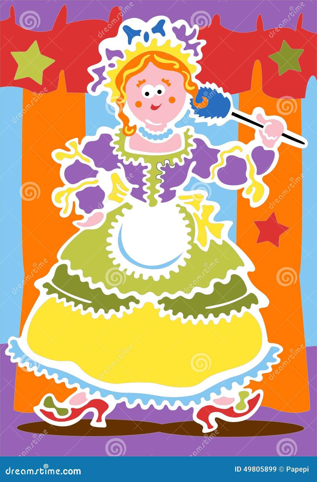 Colombina illustrazione di stock. Illustrazione di mascherina - 49805899