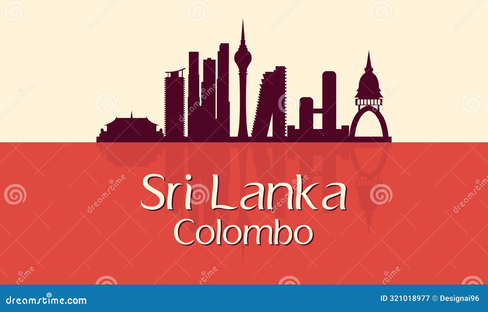 Colombo City Sri Lanka. Beautiful Colombo City Vector Design. Sri Lanka ...