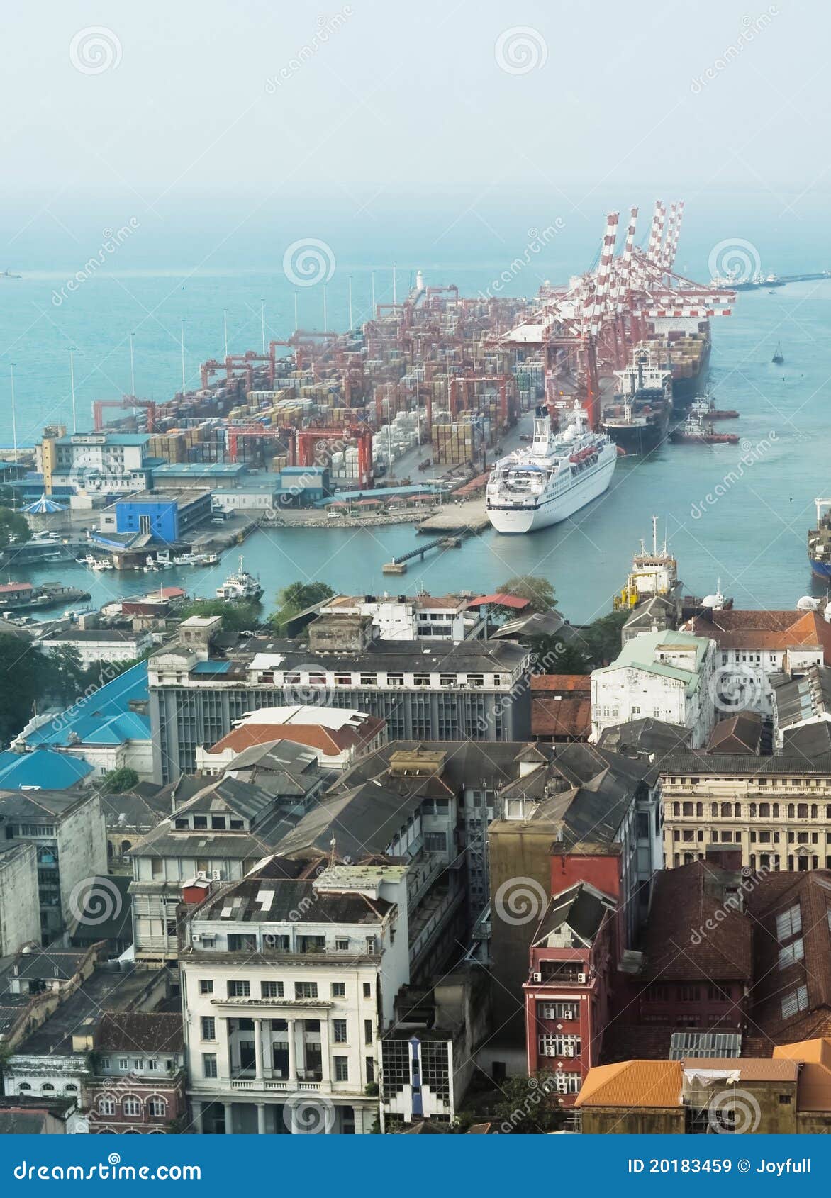 Colombo harbor stock image. Image of office, landmark - 20183459