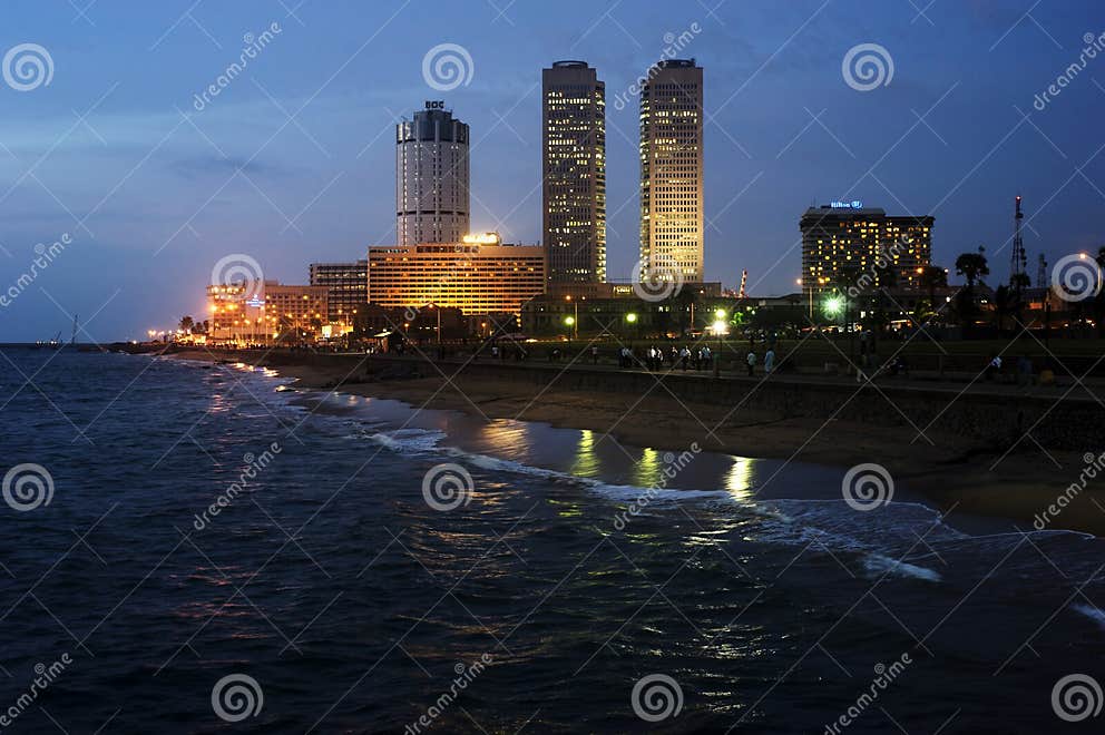 Colombo at night editorial stock image. Image of night - 18928029