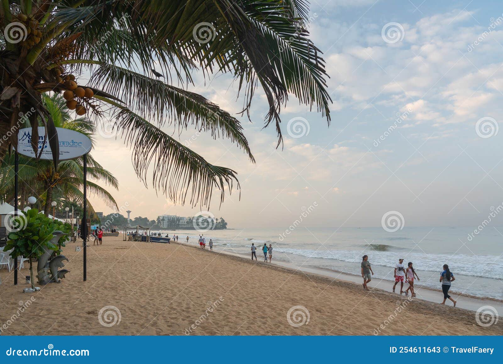 Colombo, Sri Lanka: People Walking by Colombo Town Beach Editorial ...
