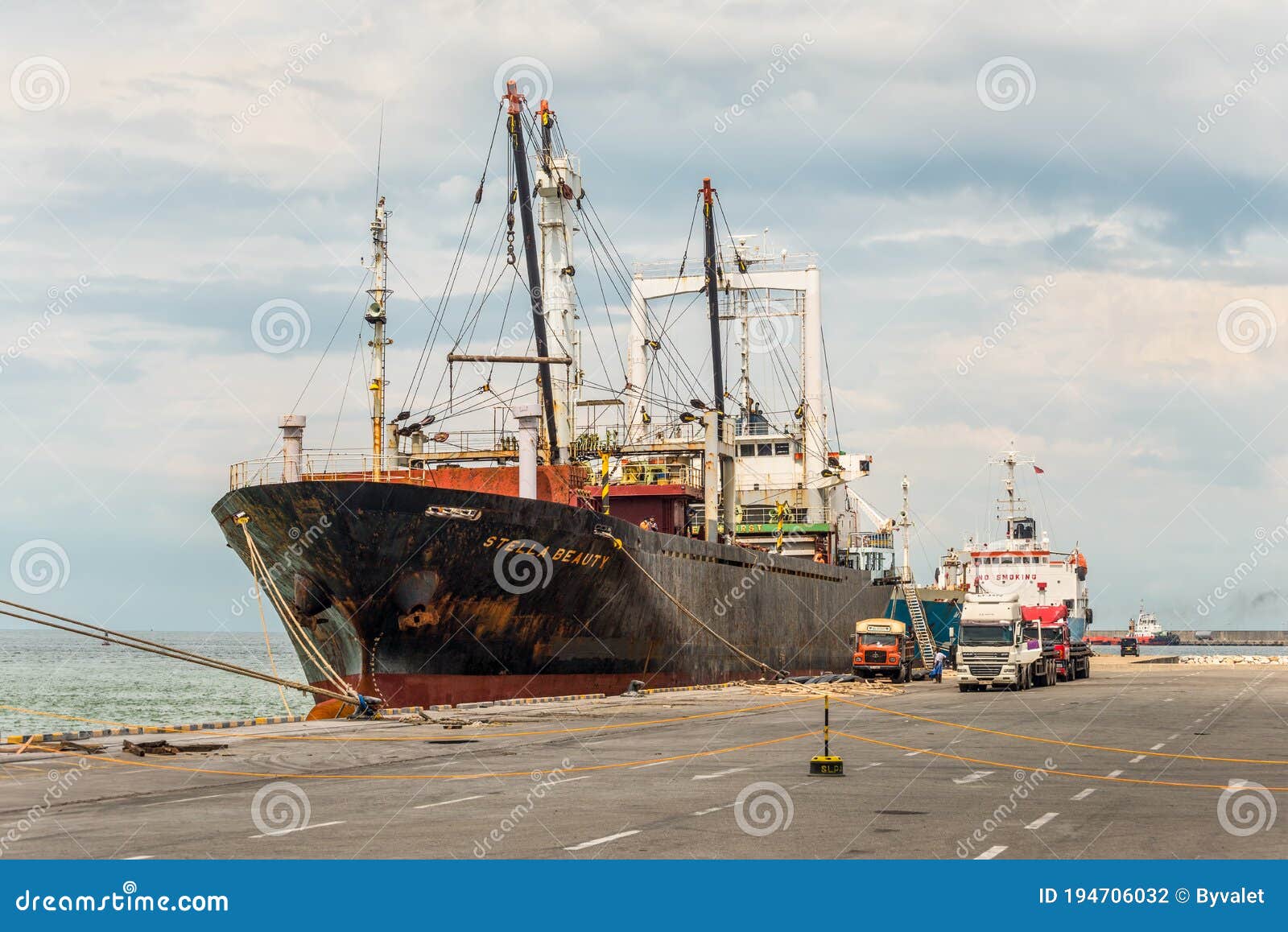 Cargo Ship Stella Beauty Berthed at Colombo Harbour in Sri Lanka ... Cargo Ship Stella Beauty Berthed at Colombo Harbour in Sri Lanka ...