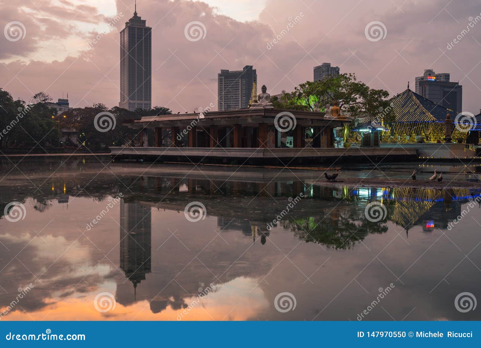 Colombo Sri Lanka at Sunset Stock Photo - Image of landscape, cityscape ...