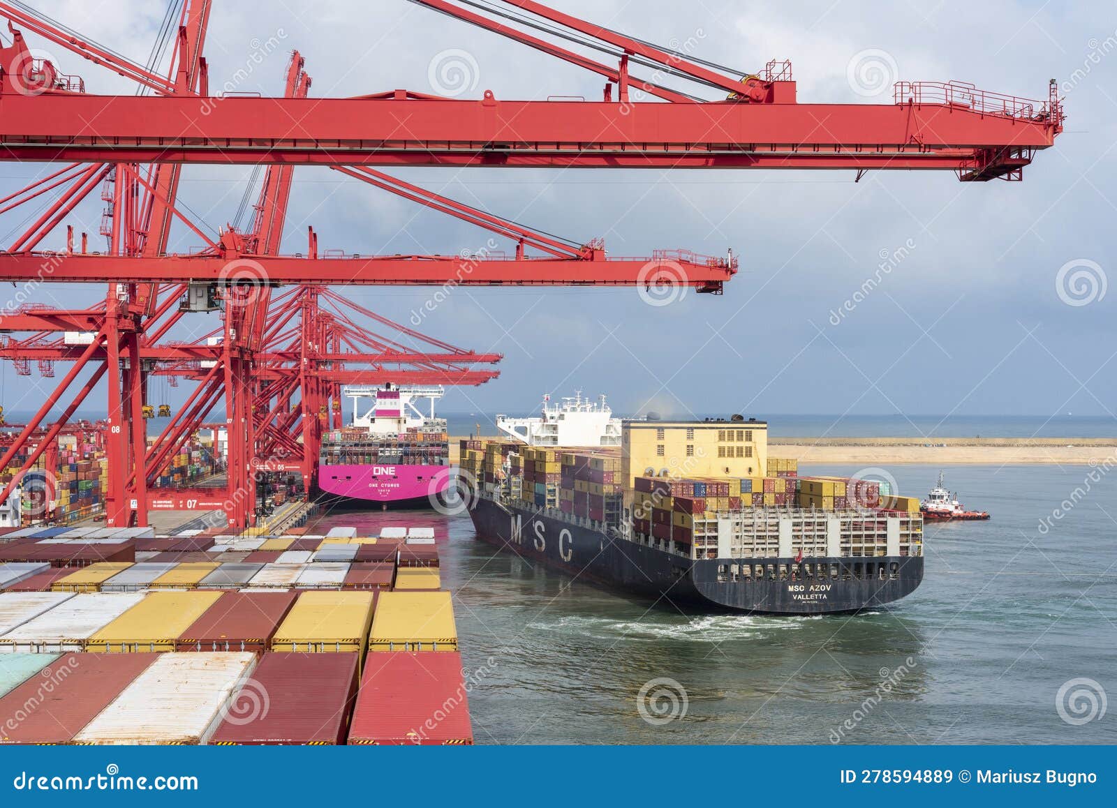 Colombo, Sri Lanka - View on the Containers and Cargo Ships Under ...
