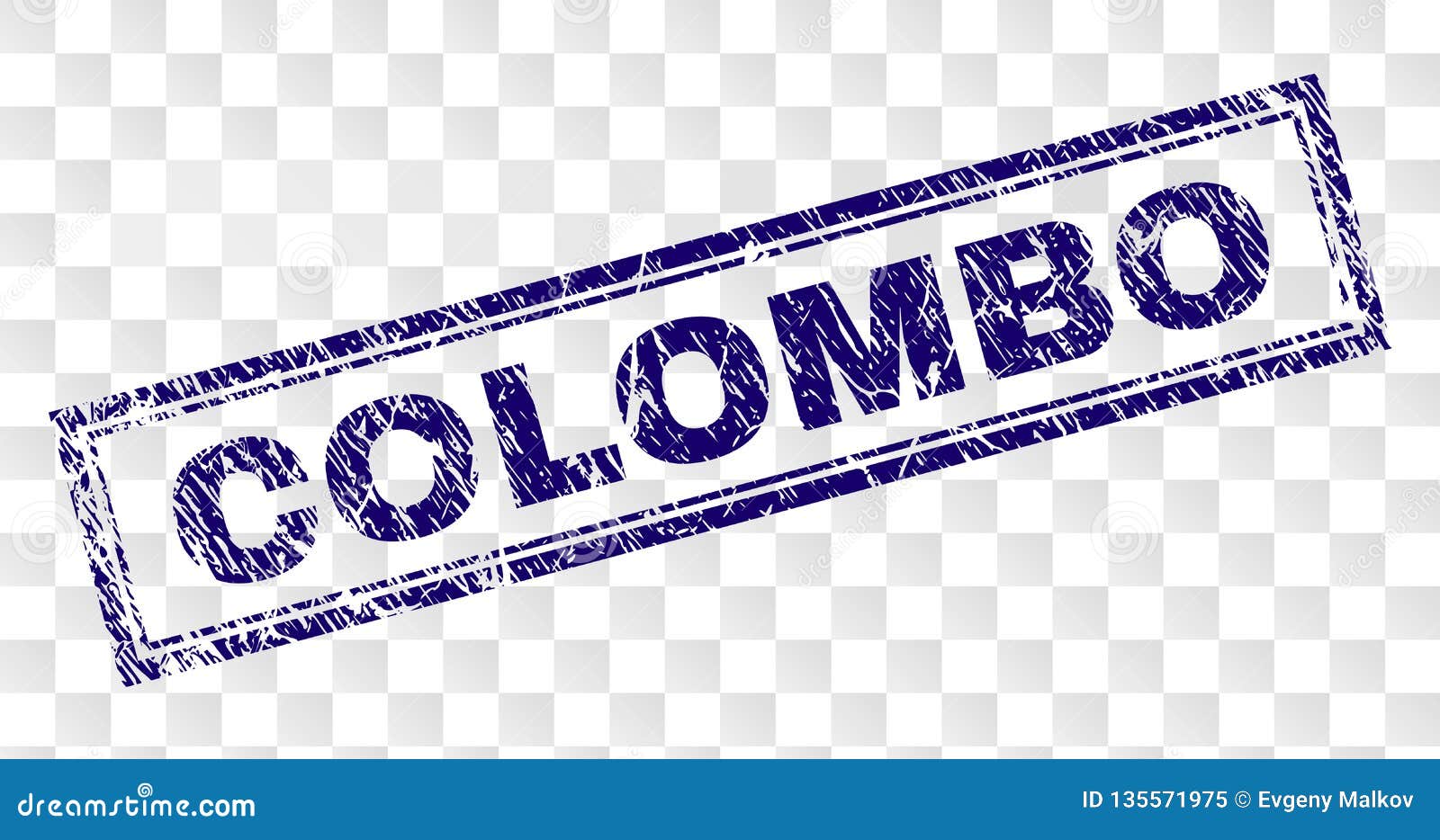 Grunge COLOMBO Rectangle Stamp Stock Vector - Illustration of distress ...