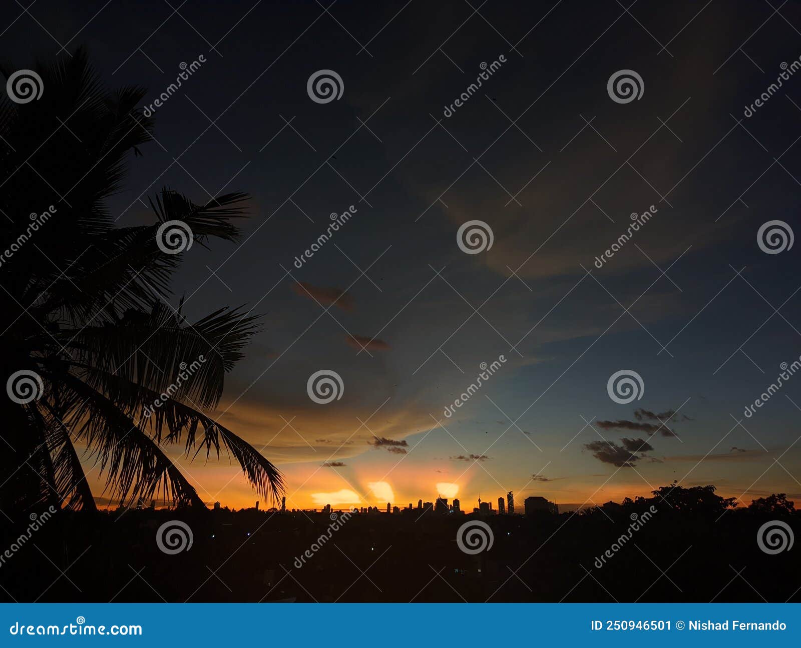 Colombo Sunset View from Battaramulla Sri Lanka Stock Image - Image of ...