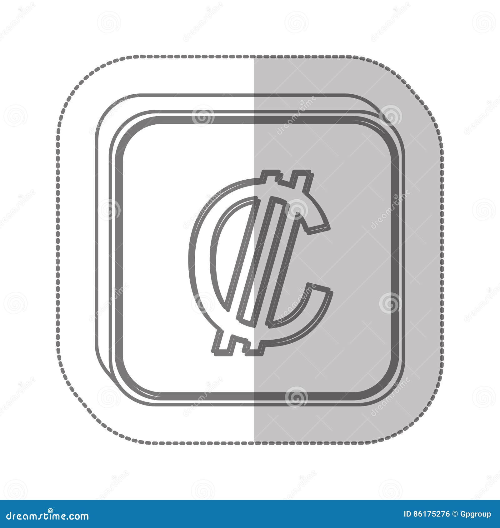 Colon currency symbol icon stock illustration. Illustration of colon ...