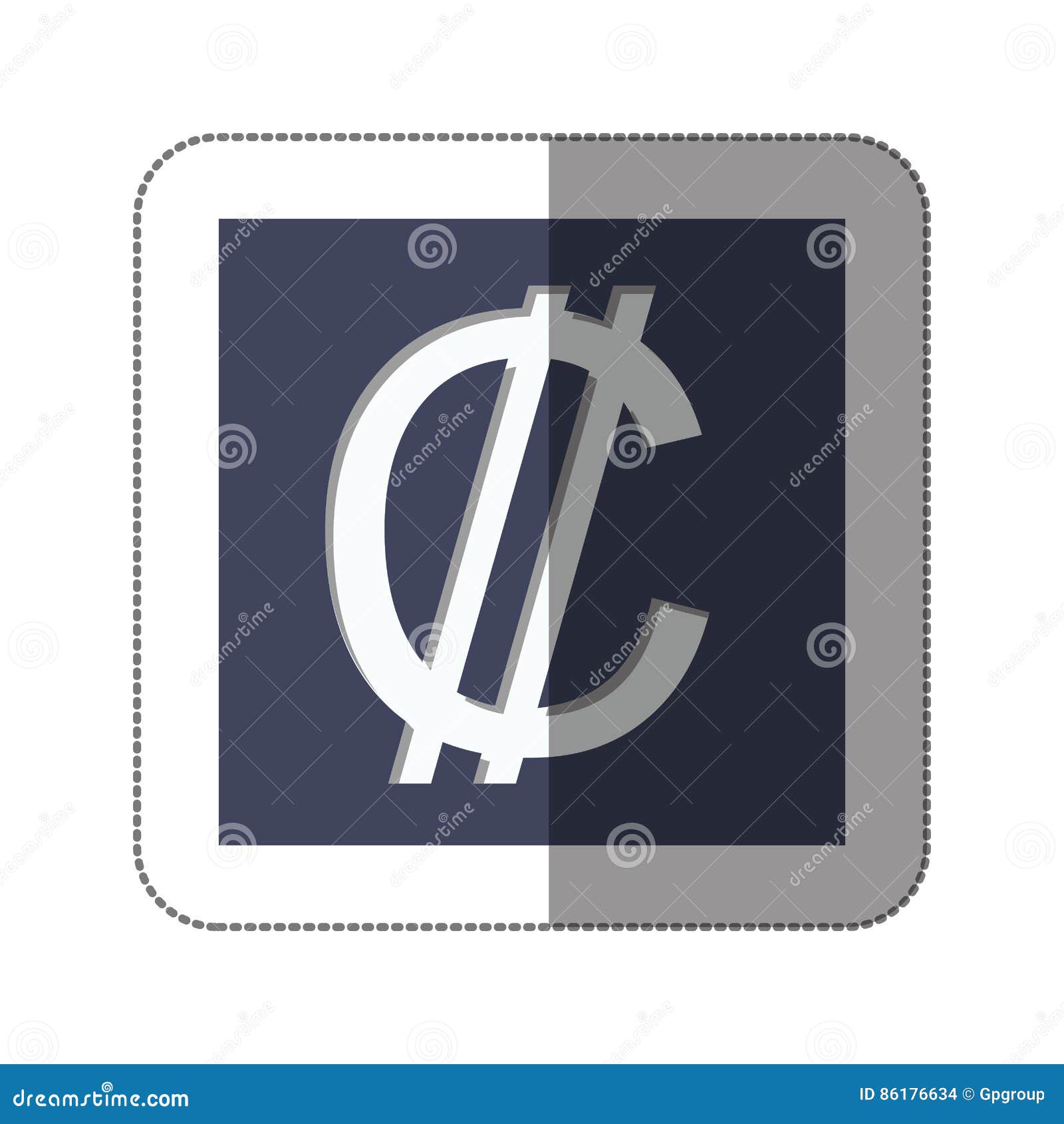 Colon currency symbol icon stock illustration. Illustration of hryvnia ...