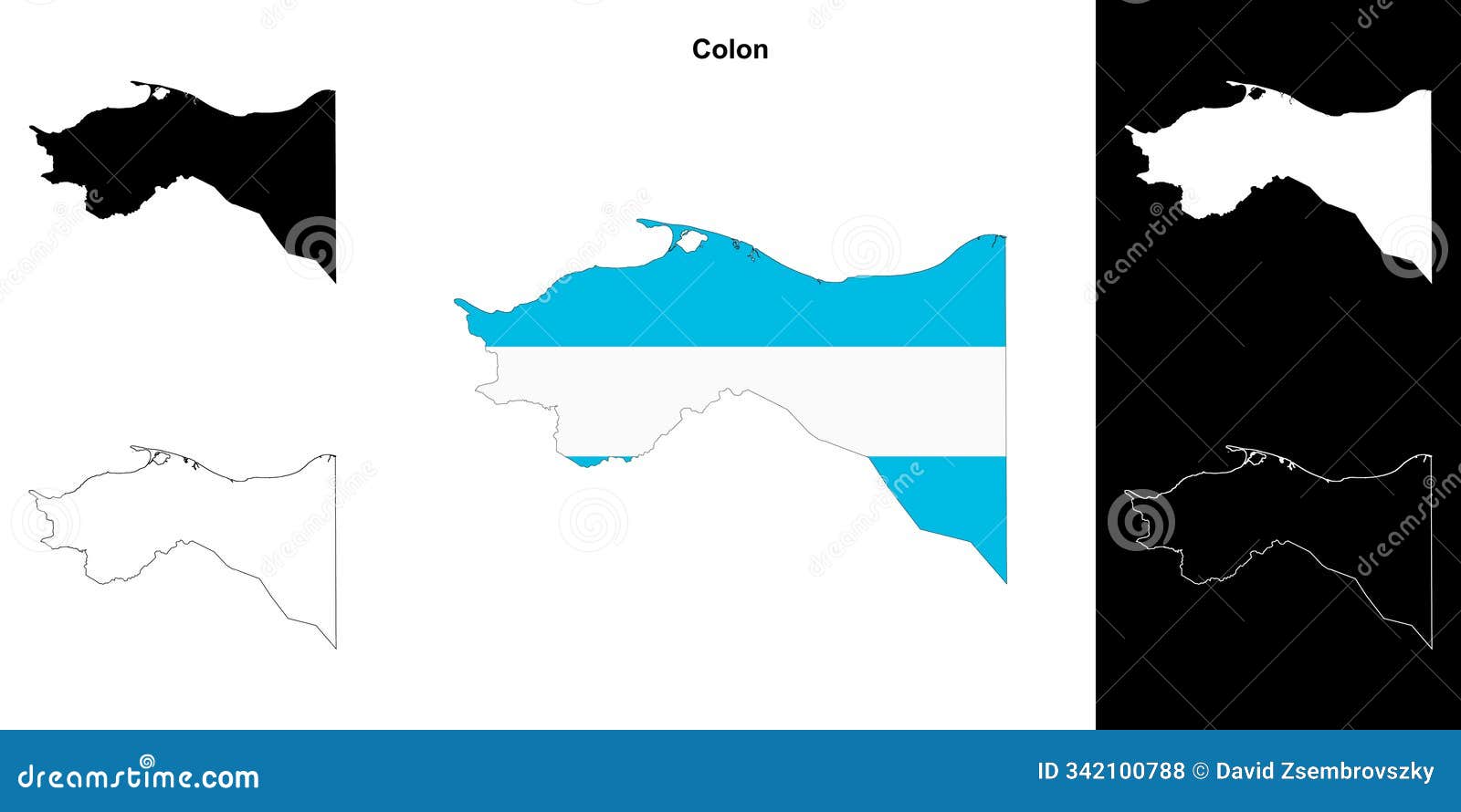 Colon Outline Map Vector Illustration | CartoonDealer.com #334784648