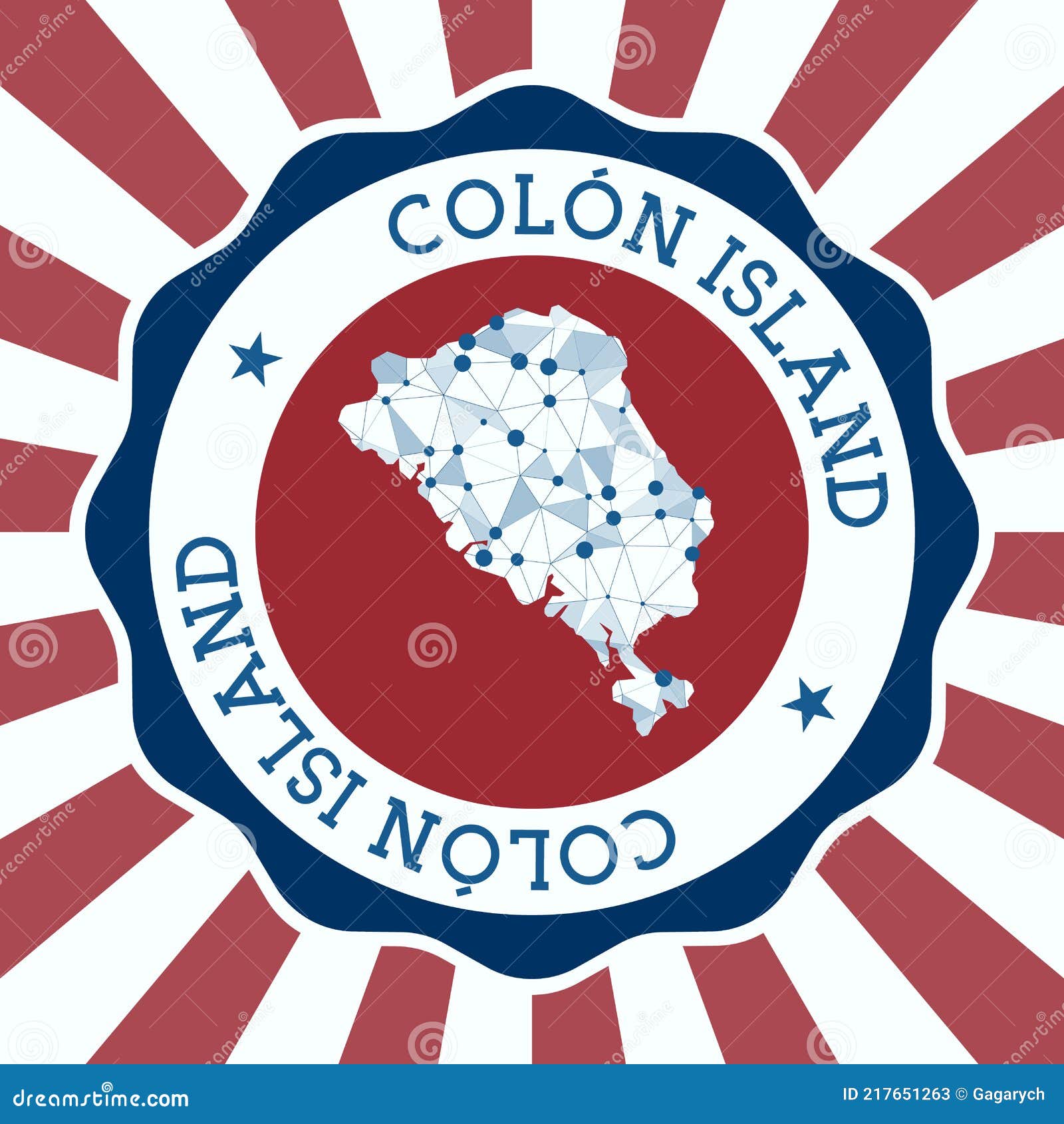 Colon Island Badge. stock vector. Illustration of geography - 217651263