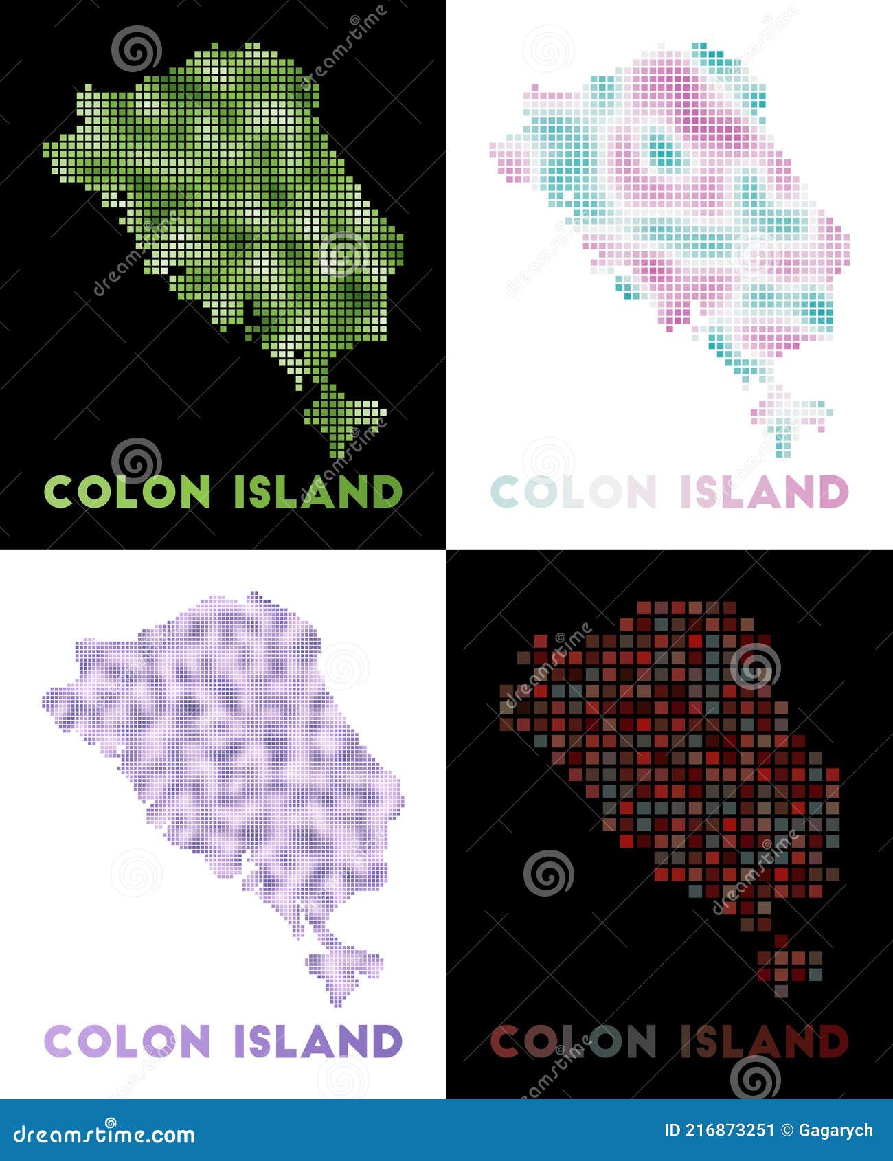 Colon Island map. stock vector. Illustration of north - 216873251