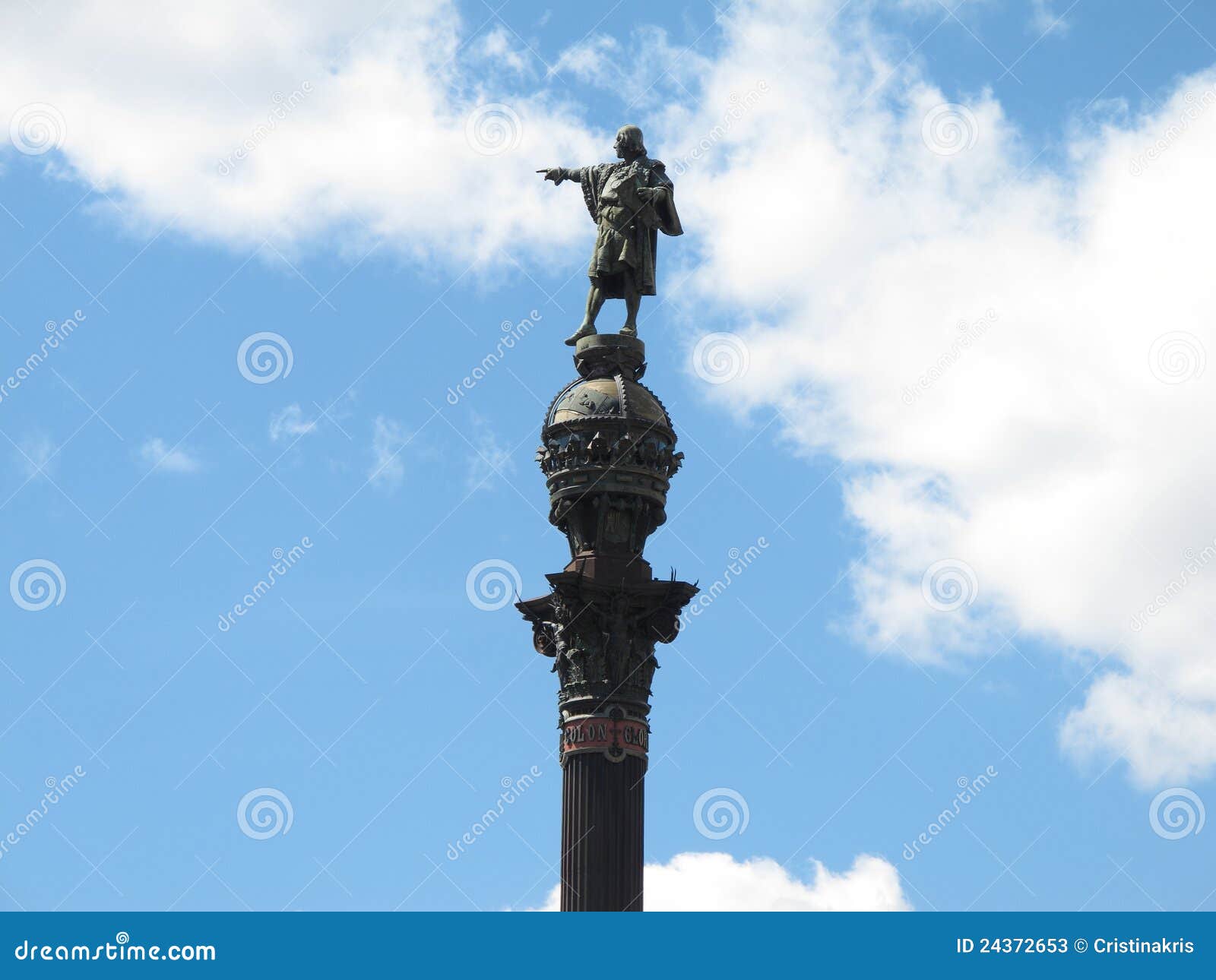 Colon monument stock image. Image of construction, barcelona - 24372653