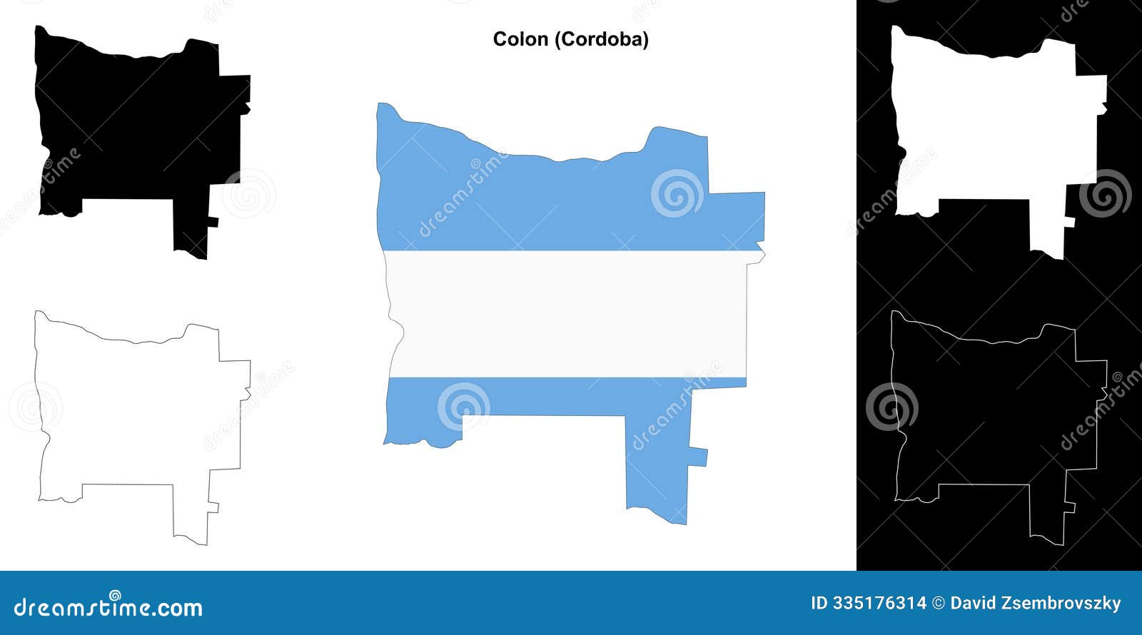 Colon Outline Map Vector Illustration | CartoonDealer.com #334784648