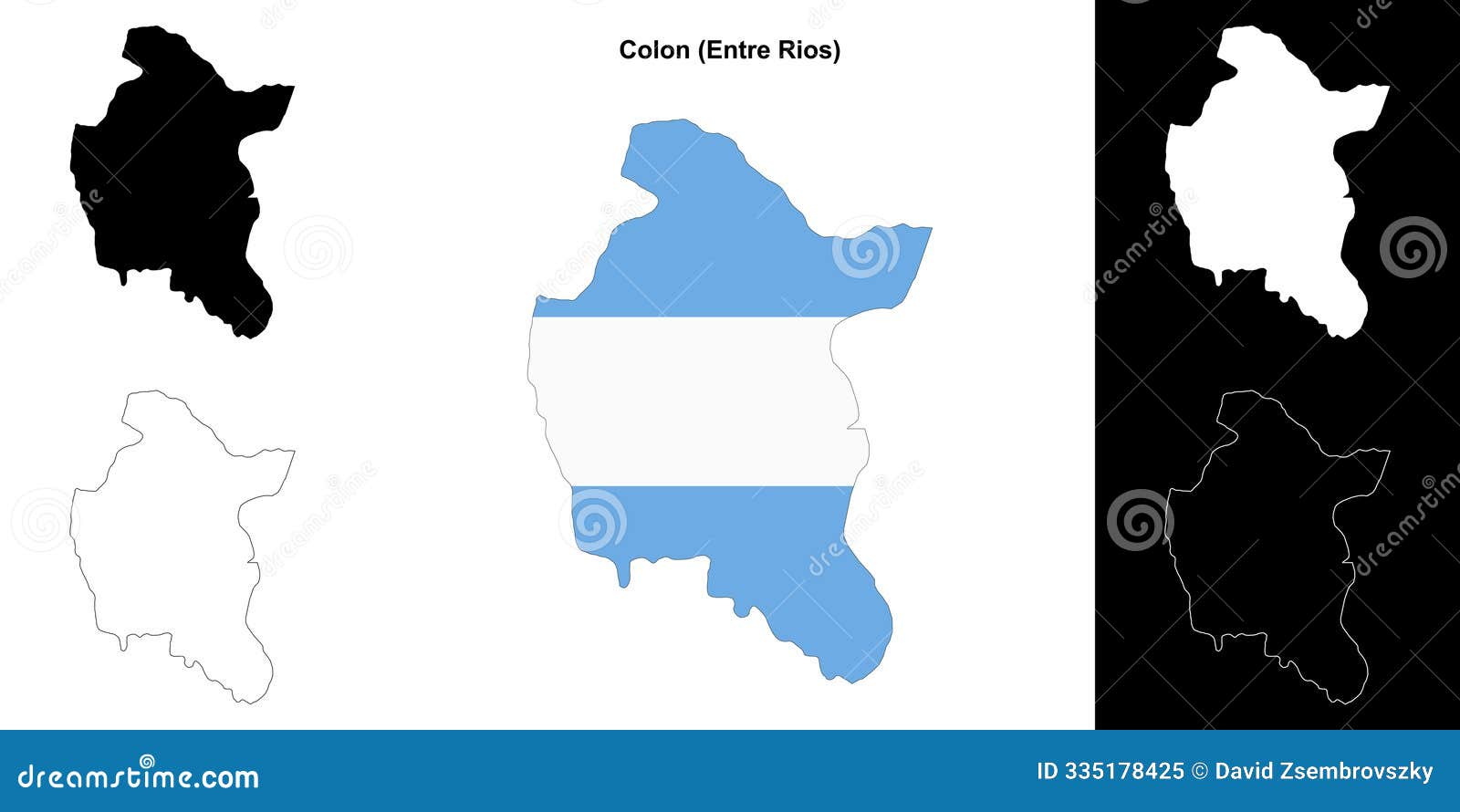 Colon outline map stock illustration. Illustration of region - 335178425