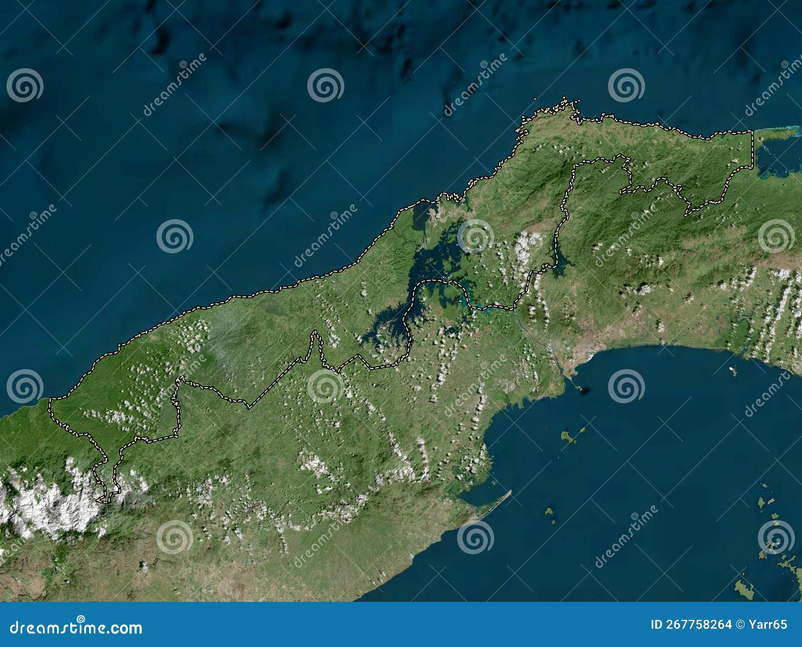 Colon, Panama. High-res Satellite. No Legend Stock Illustration ...