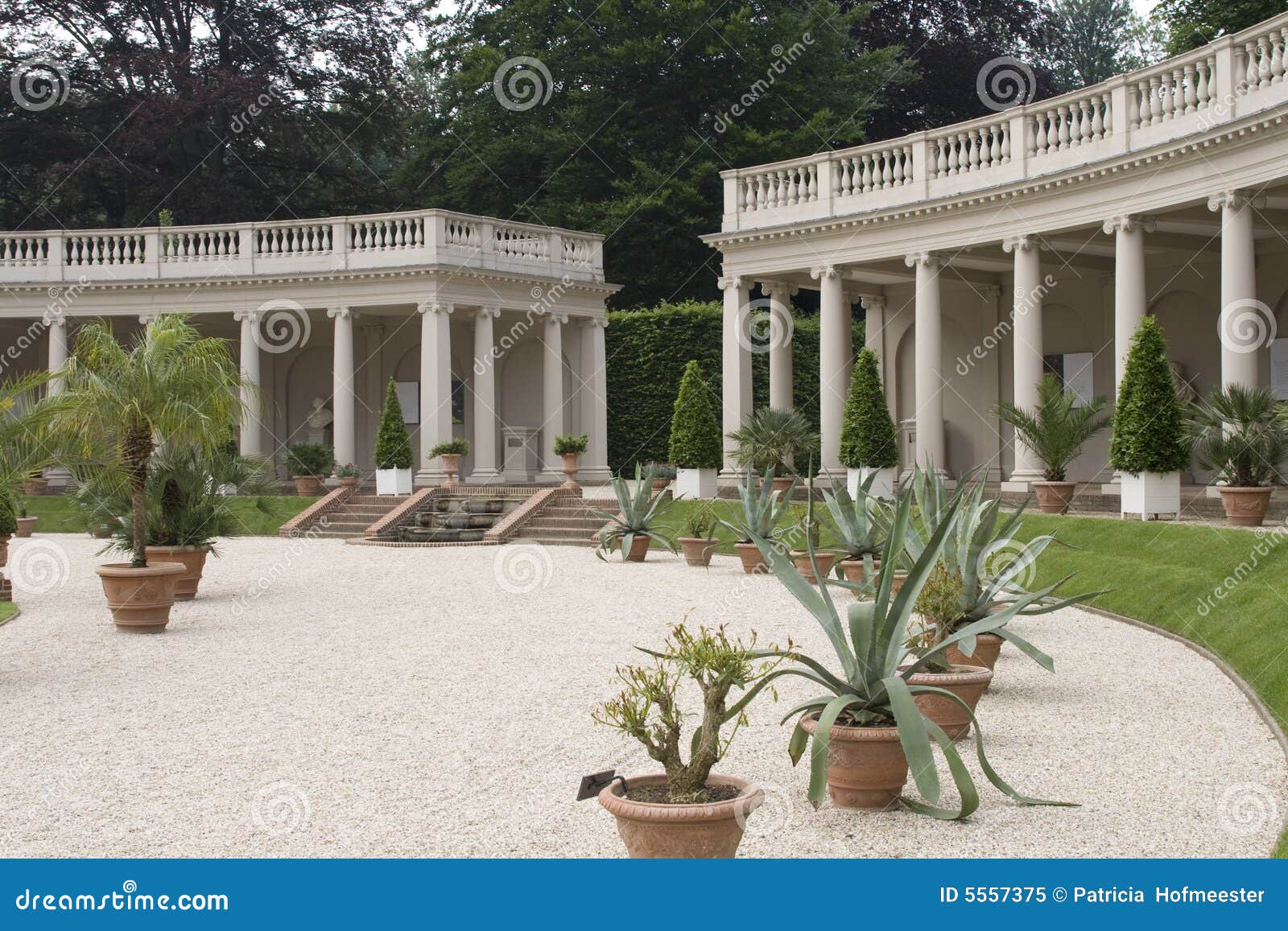 Colonades in garden stock image. Image of dutch, estate - 5557375