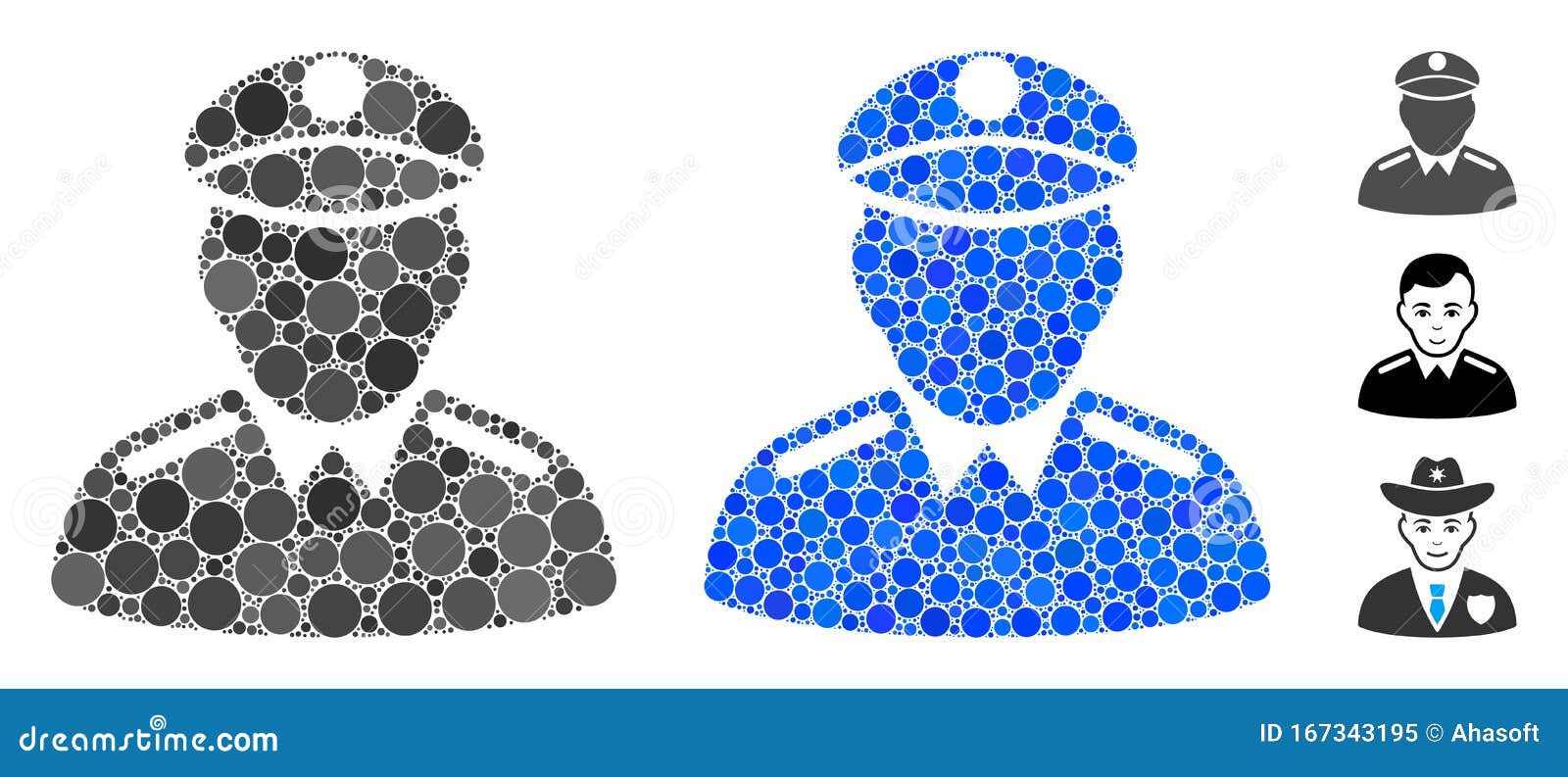 Colonel Composition Icon of Circles Stock Vector - Illustration of army ...