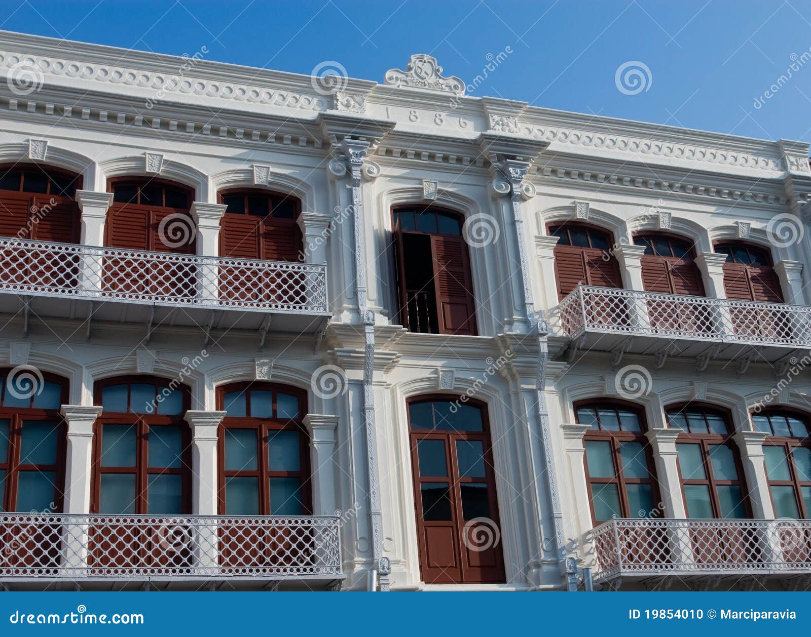 Colonial 1886 Building stock photo. Image of 1886, brown - 19854010