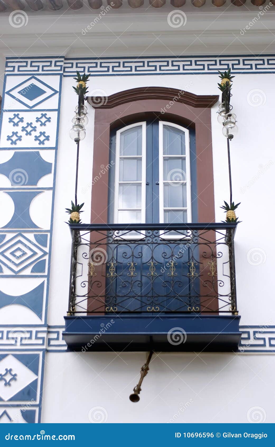 Colonial balcony stock photo. Image of architecture, background - 10696596