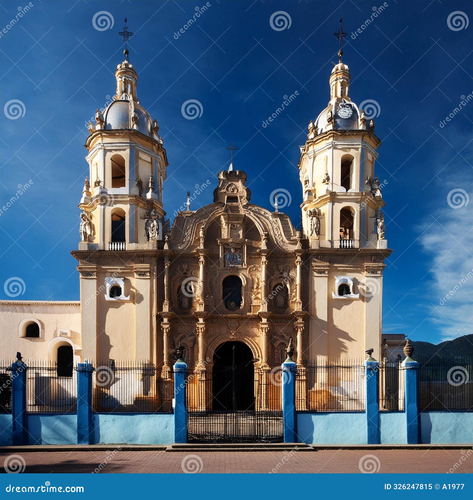 Colonial Baroque Church, AI Generated Stock Illustration - Illustration ...