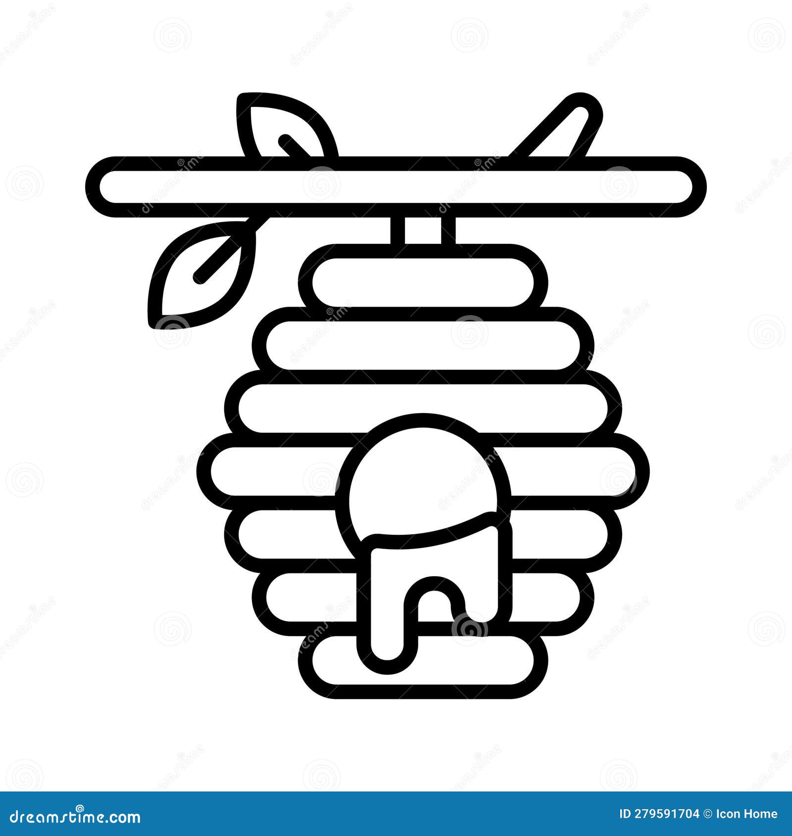 Colonial Bees Preserved Honey in Beehive, Modern Icon of Beehive Stock ...