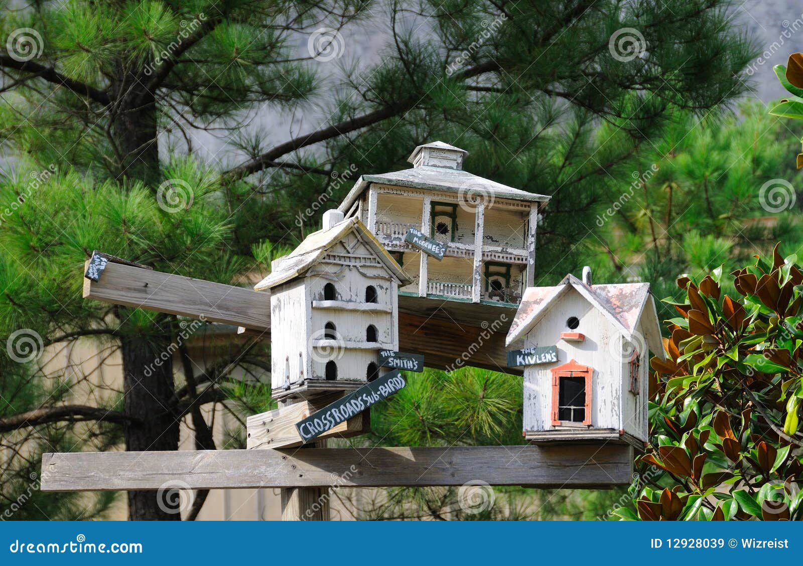 Colonial Birdhouses stock image. Image of mansion, craftsmanship - 12928039