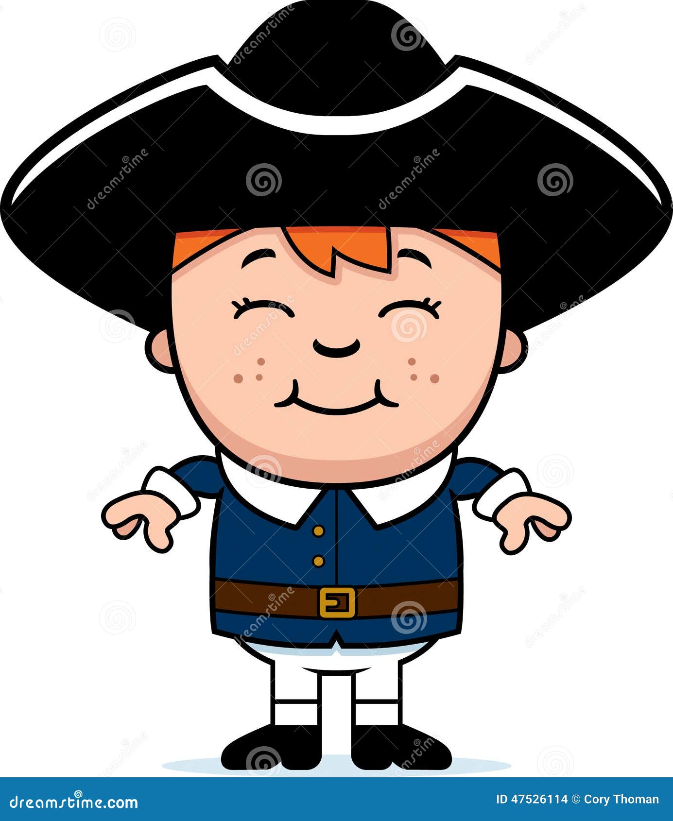 Colonial Boy stock vector. Illustration of american, clip - 47526114