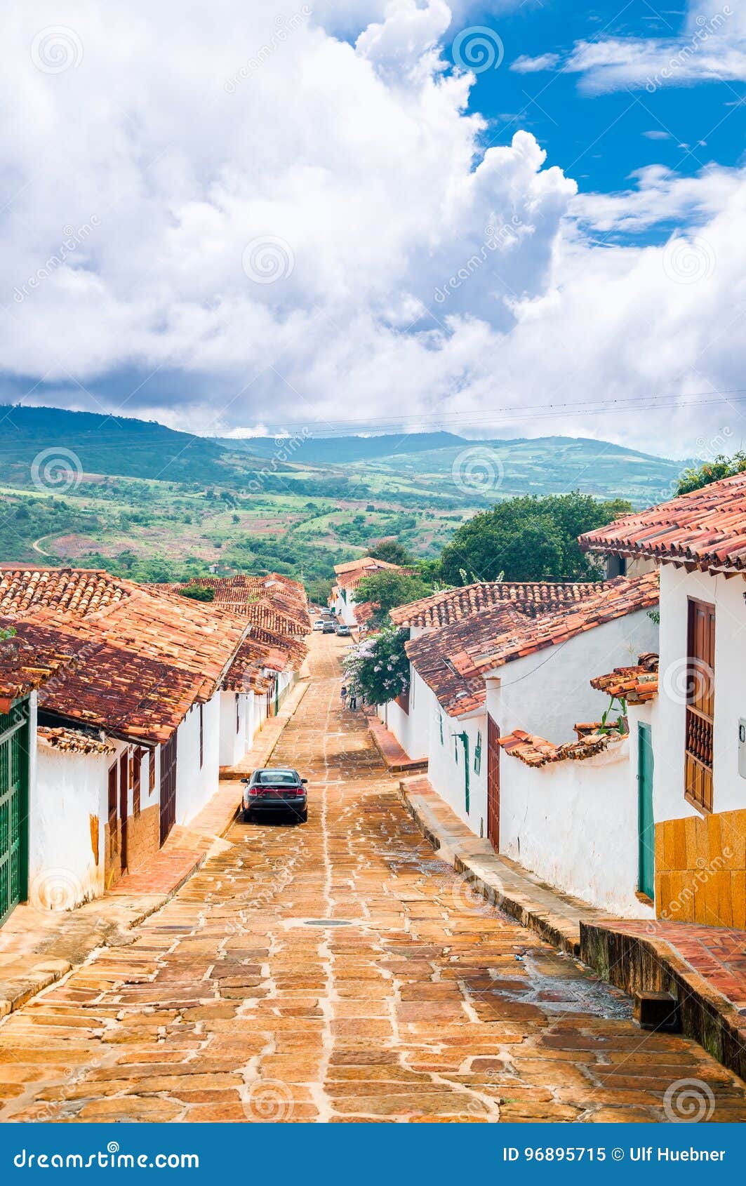 Colonial Buildings in Old Town of Barichara Stock Image - Image of ...