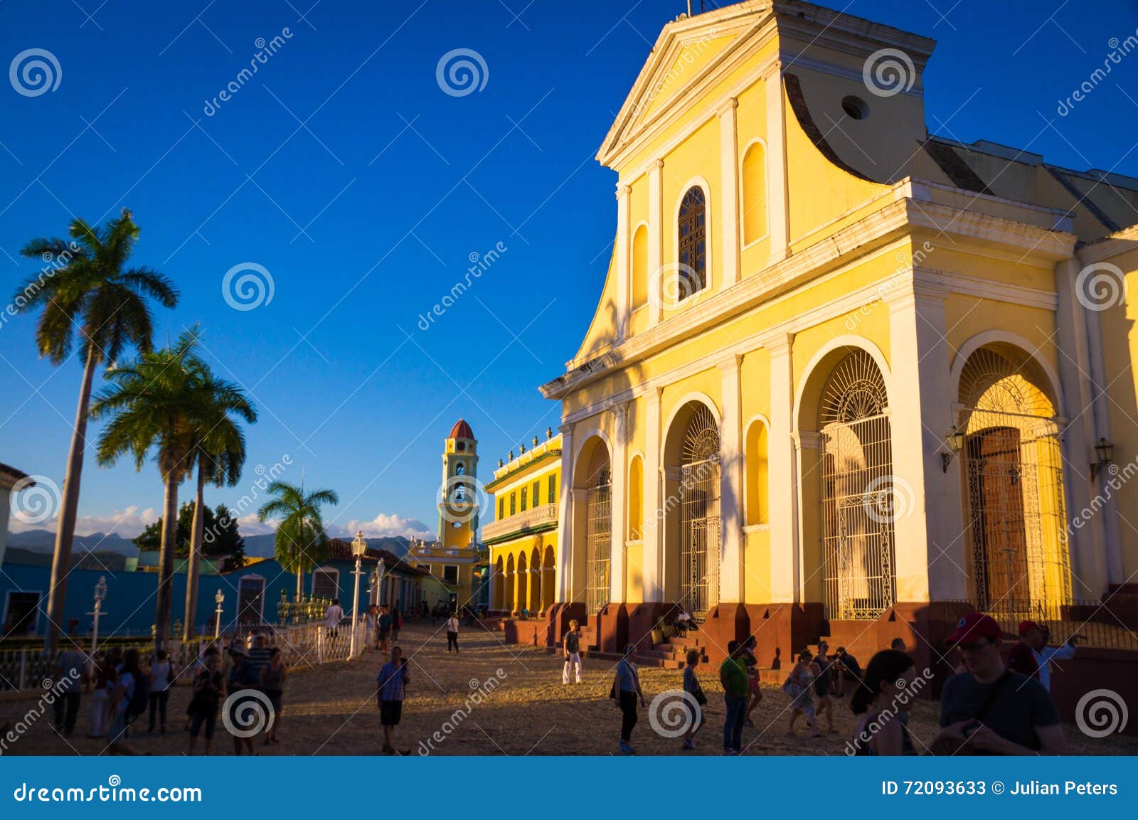 Colonial Cathedral and Clock Tower in Trindad, Cuba Editorial Stock ...