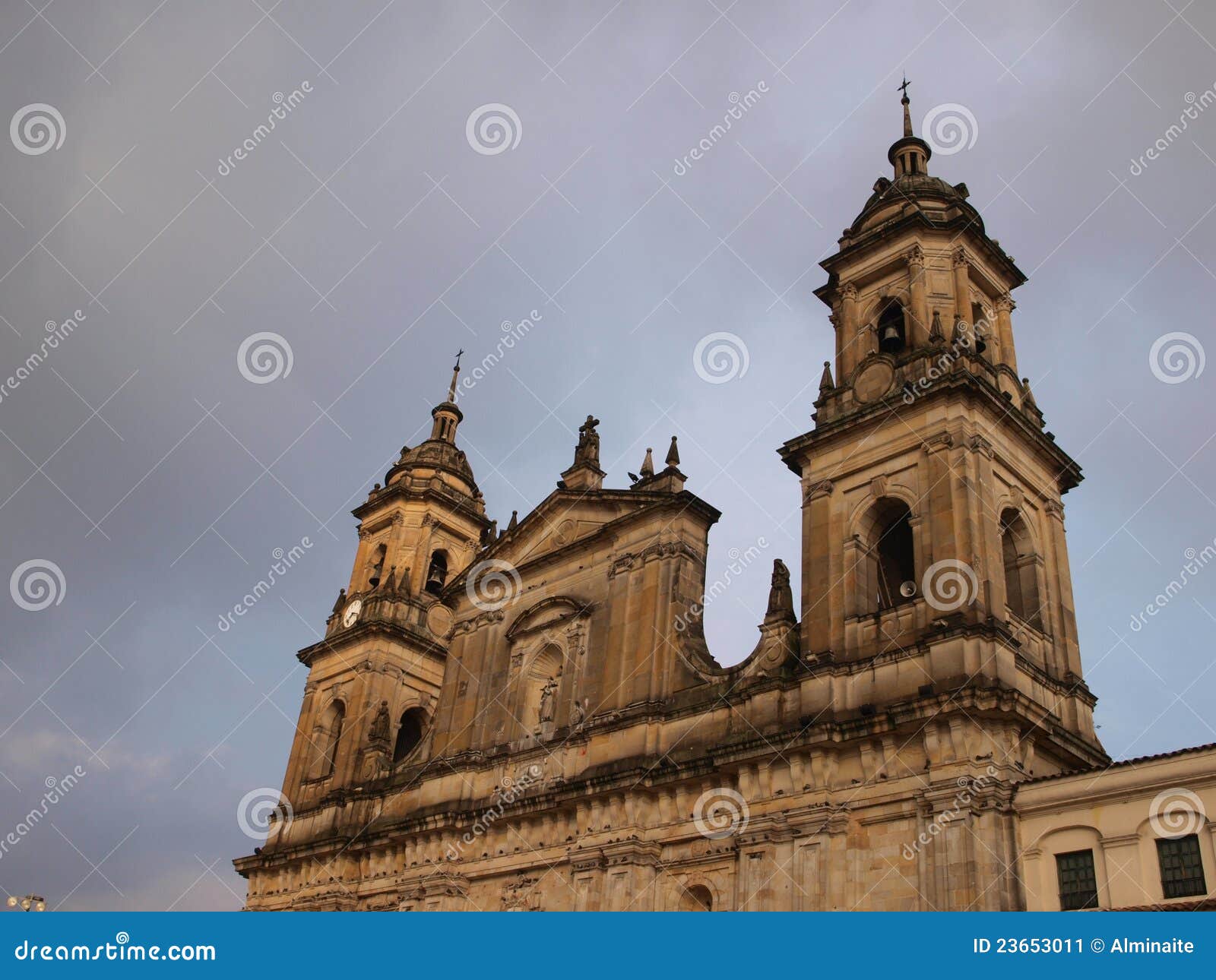 Colonial cathedral towers stock image. Image of beauty - 23653011