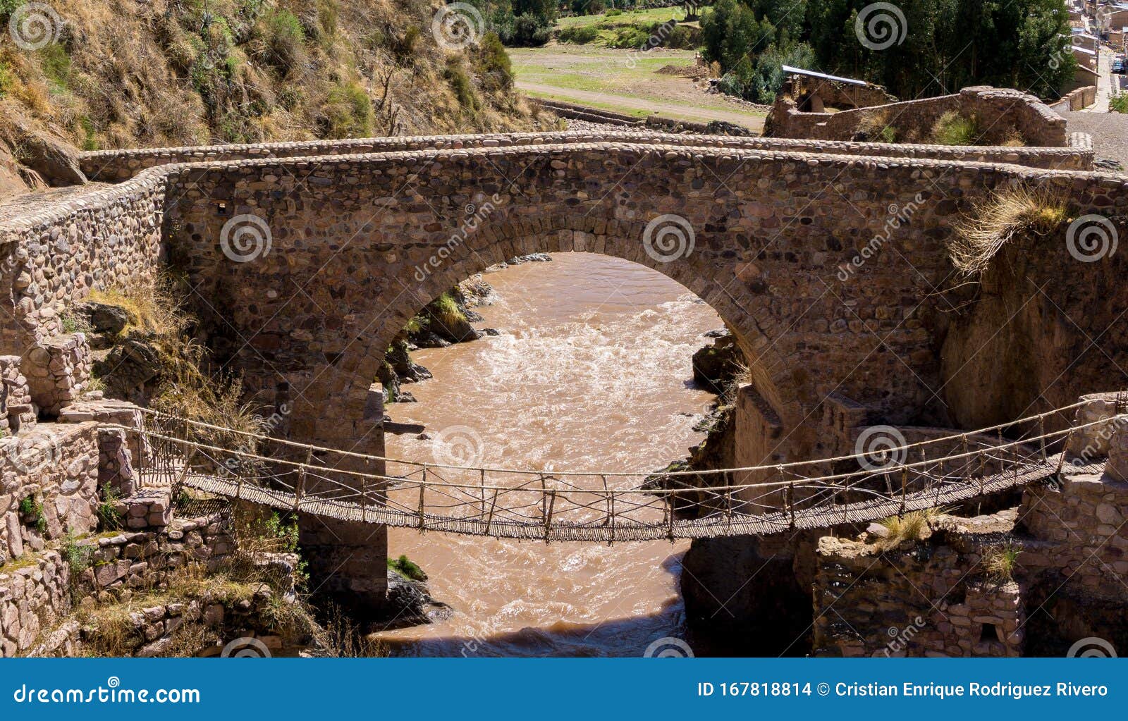 The Colonial Checacupe Bridge is Located on the Ausangate or Pitumayu ...