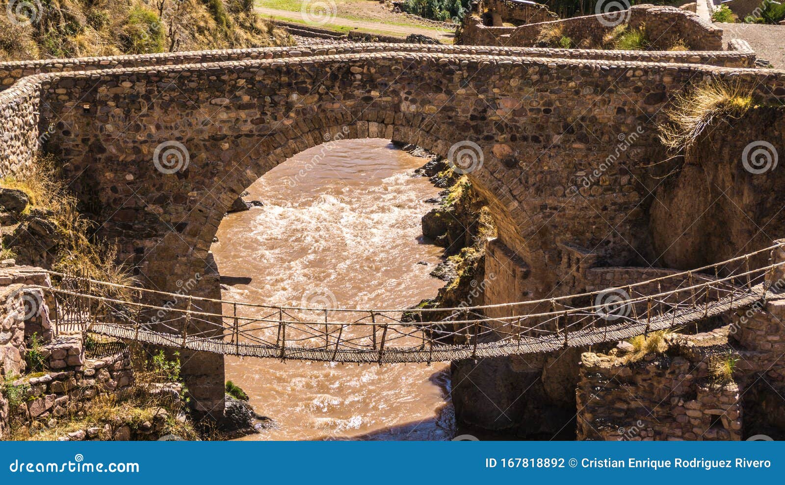 The Colonial Checacupe Bridge is Located on the Ausangate or Pitumayu ...
