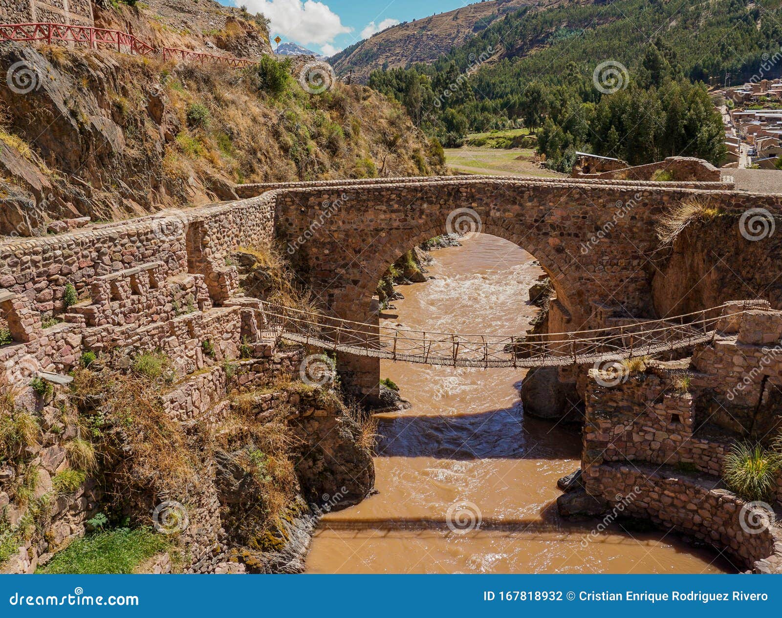 The Colonial Checacupe Bridge is Located on the Ausangate or Pitumayu ...
