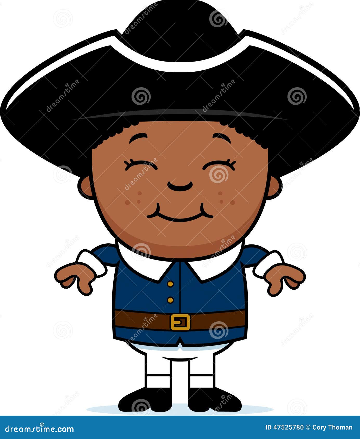 Colonial Child stock vector. Illustration of cornered - 47525780