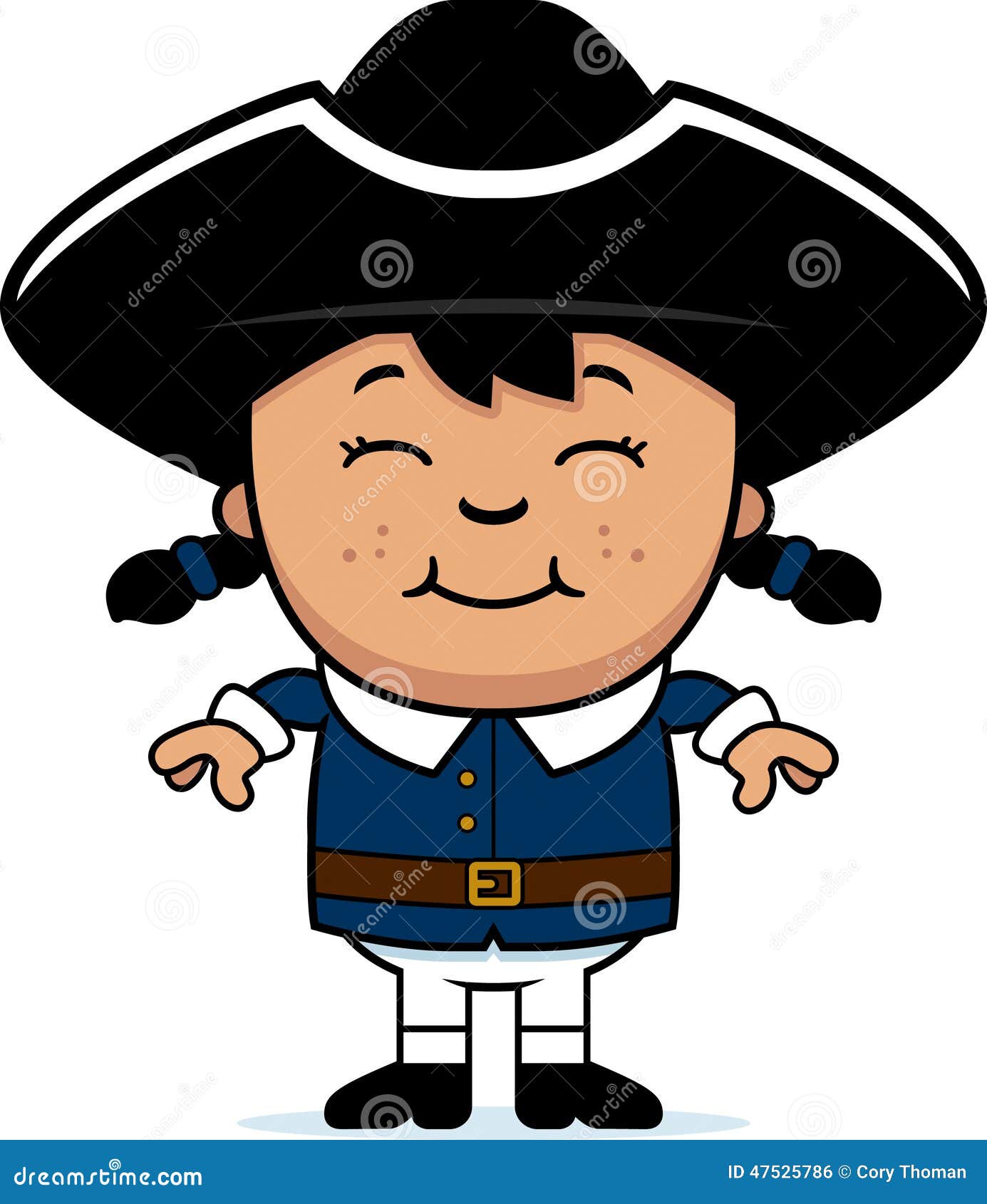 Colonial Child stock vector. Illustration of smiling - 47525786