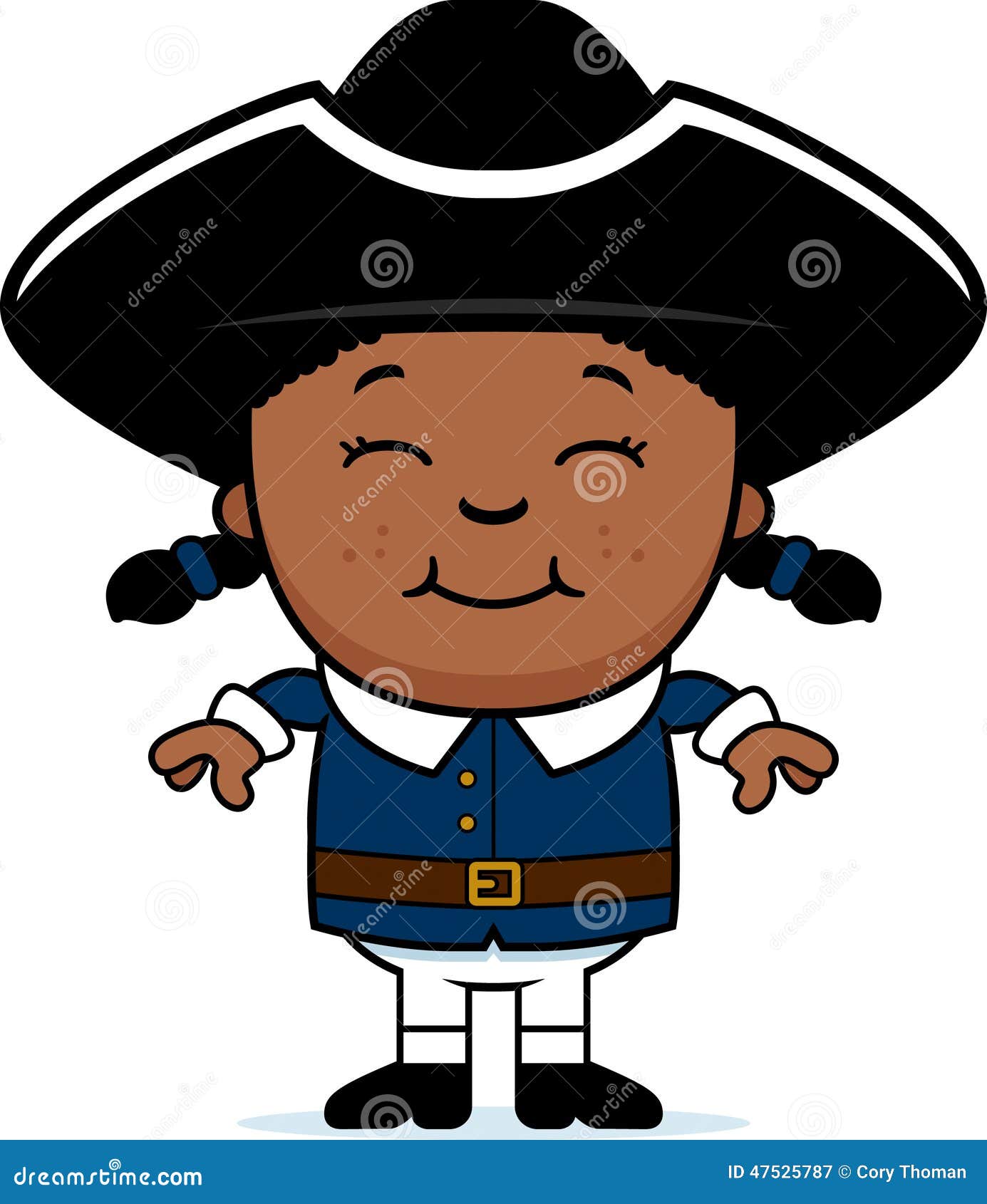 Colonial Child stock vector. Illustration of black, person - 47525787